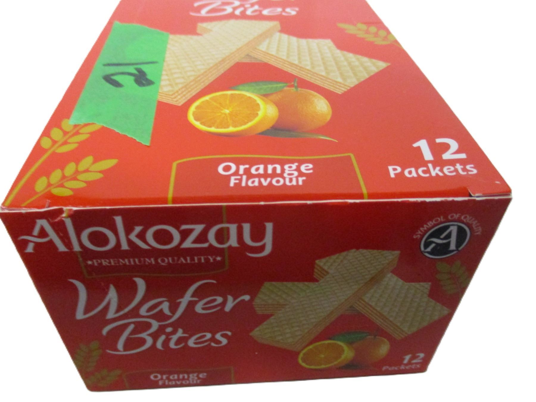 FREIGHT DAMAGE (AS IS): BOX C/W ORANGE FLAVOR WAFER BISCUITS