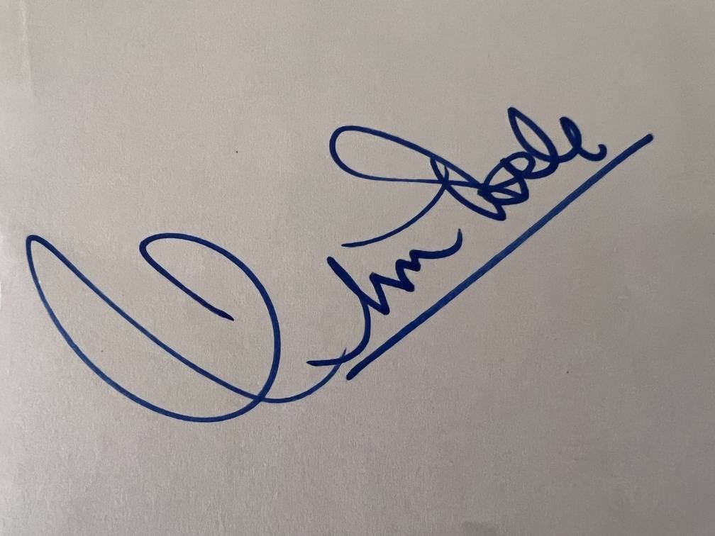 Actor Jim Dale autograph