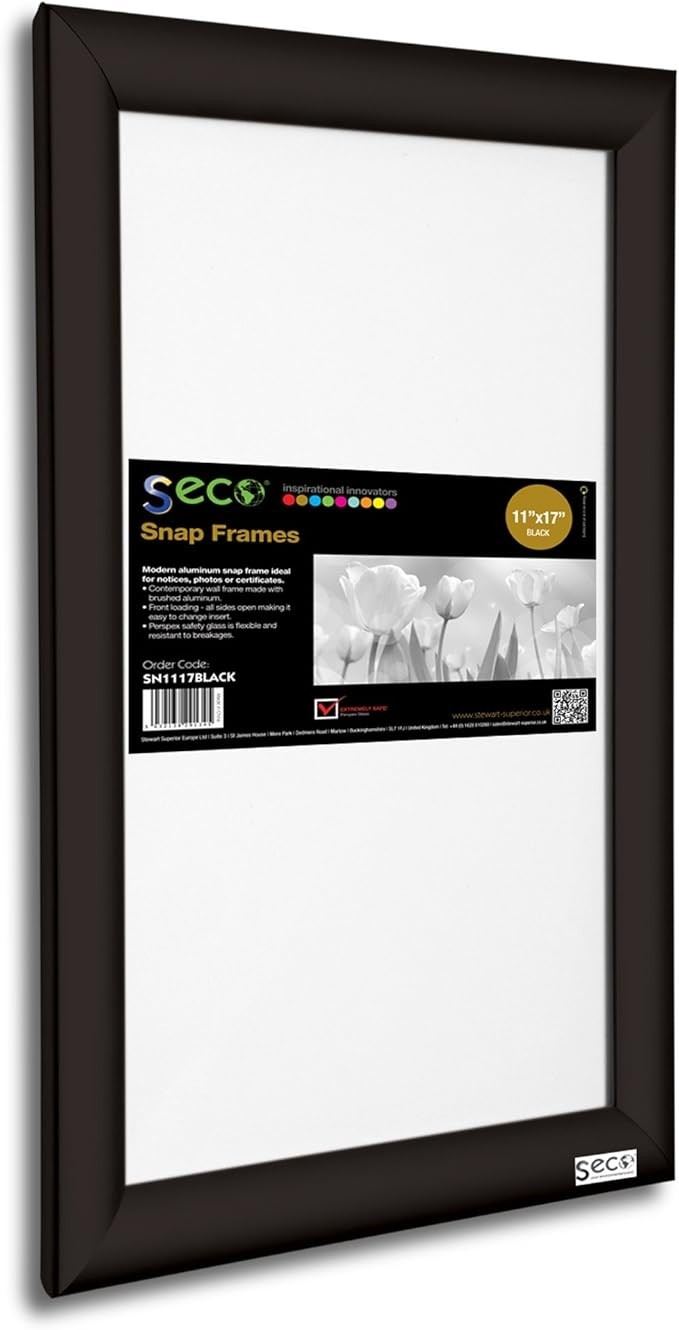 Seco Front Load Easy Open Snap Frame Poster/Picture Frame 11 X 17 ...