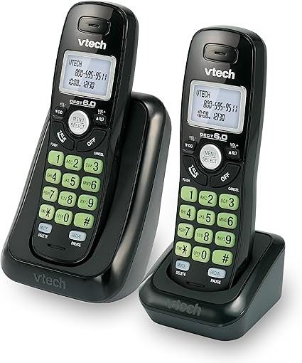 Vtech Dect 6.0 2-Handset Cordless Phone System With Caller Id Backlit ...