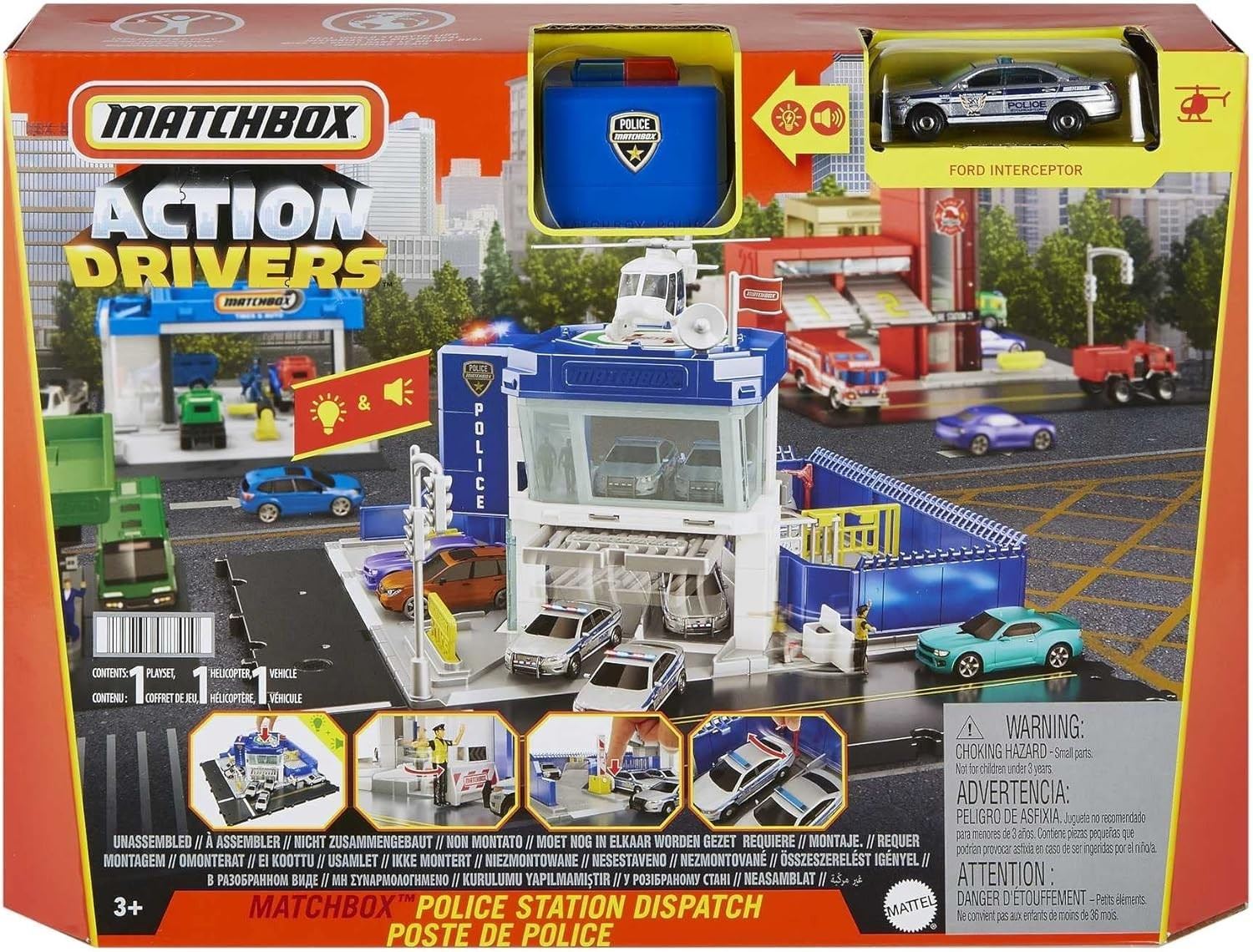 Matchbox Basics Action Playset Police Station Toy Track For Kids