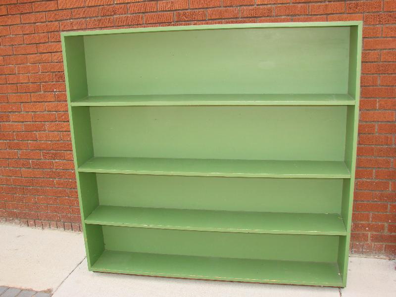 Large Green Painted Bookcase