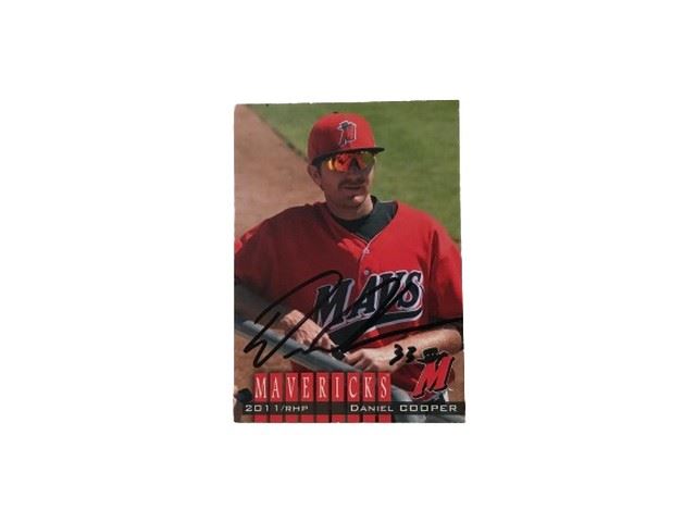 Daniel Cooper Mavericks Minor League Signed Card