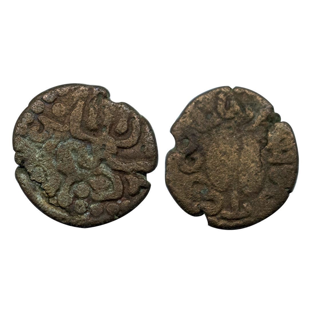 Ceylon, Jatavarman Sundara Pandya I, (1251-1268 AD), Copper Kasu, 3.14 gms