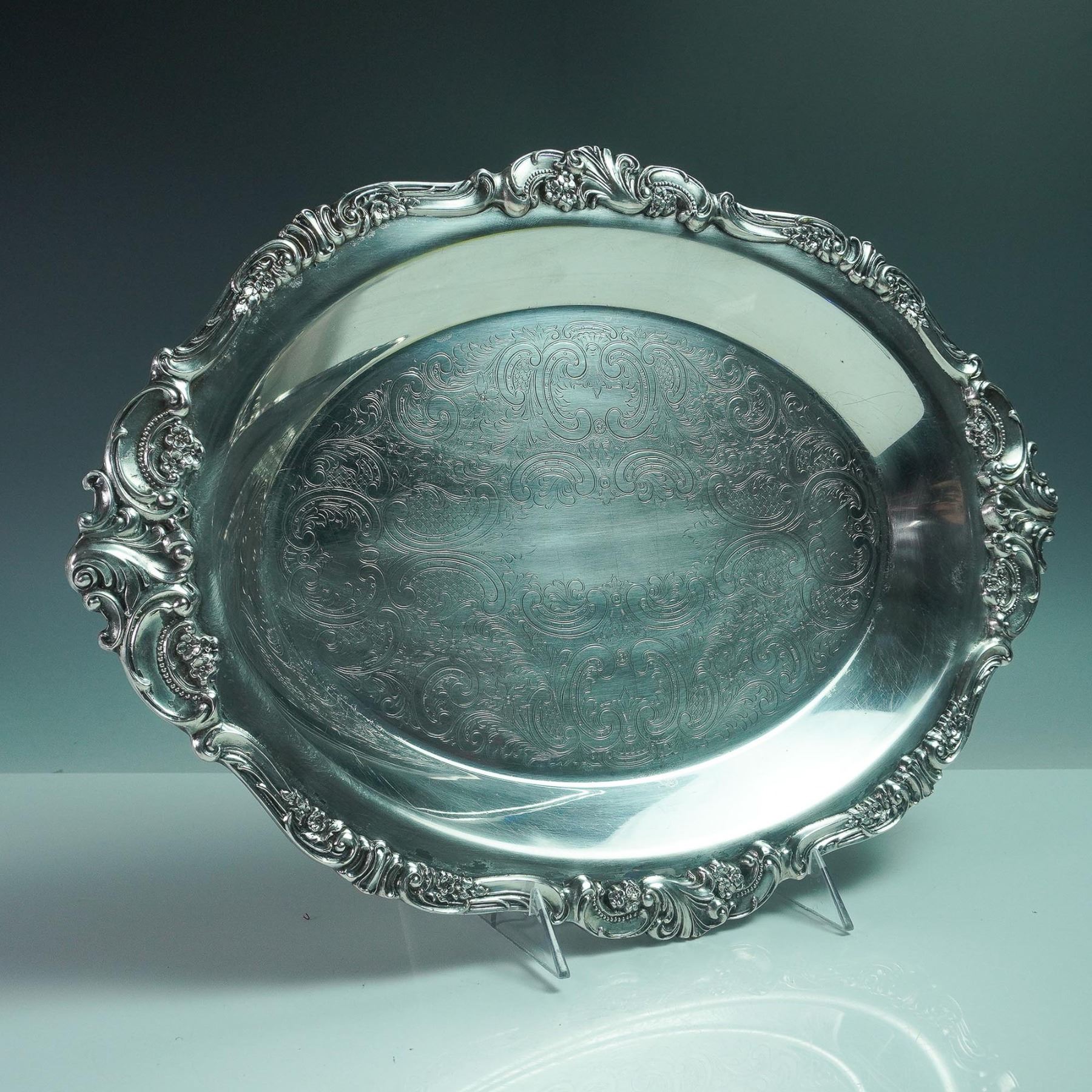 Wallace Silver-Plated Relish Tray, Baroque
