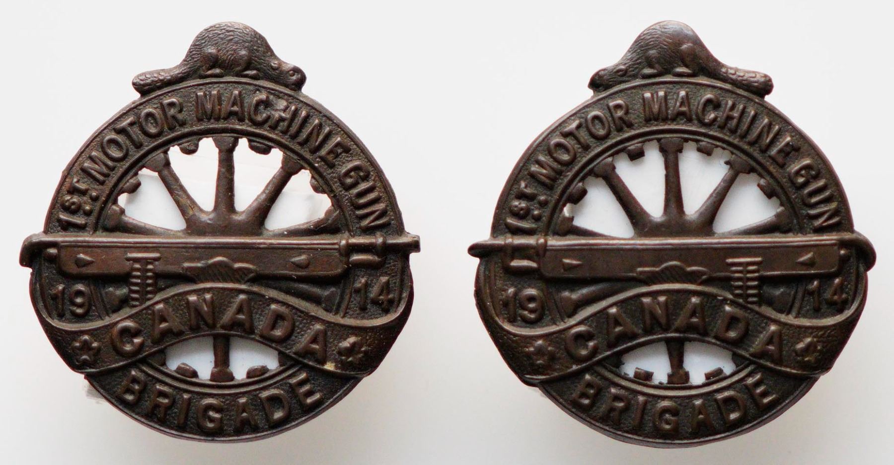 Militaria Insignia C.E.F. WW1; 1st Motor Machine Gun Brigade Collar ...