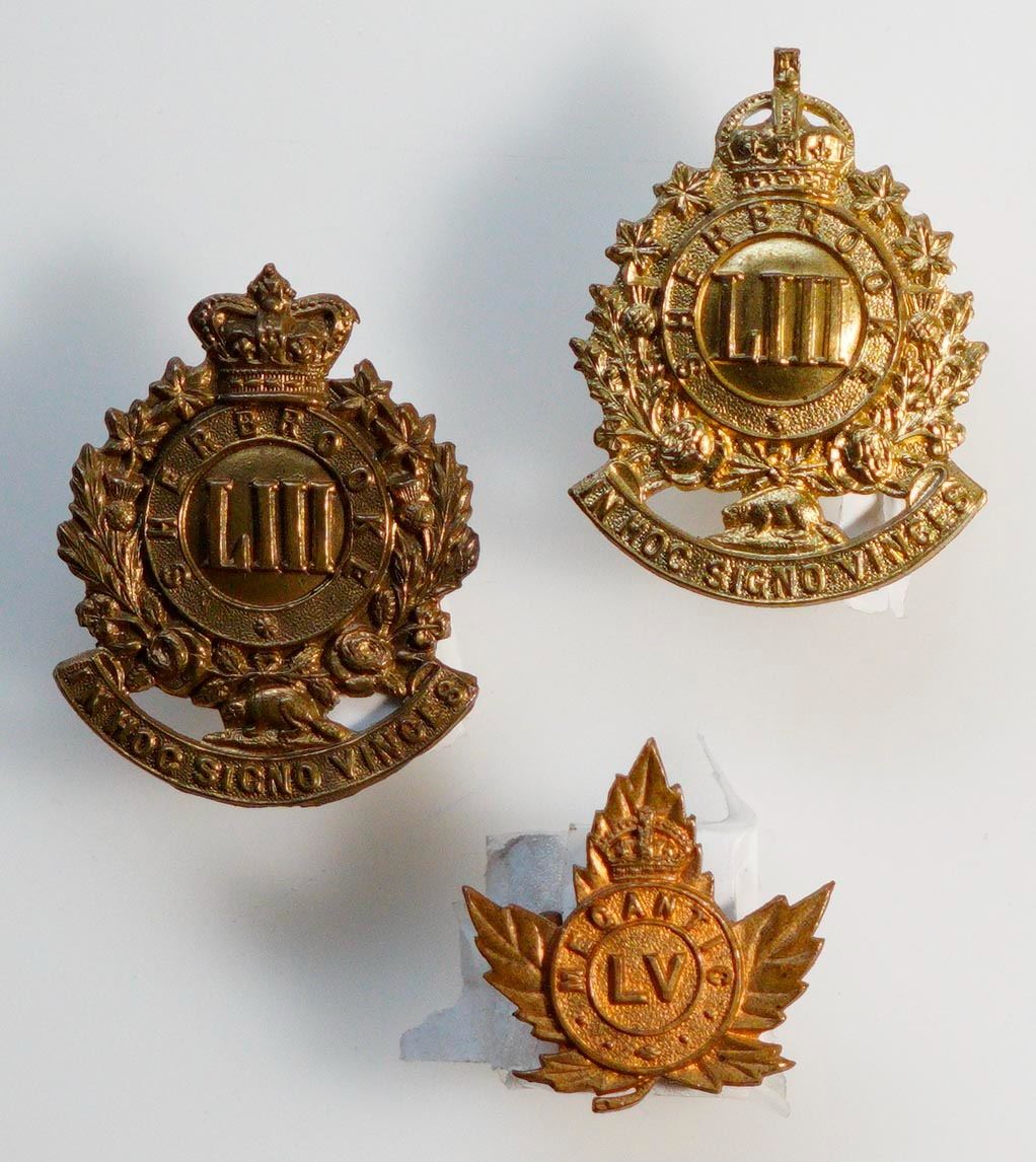 Militaria Insignia C.E.F. WW1; 53Rd Sherbrooke Battalion (Gilt LIII ...