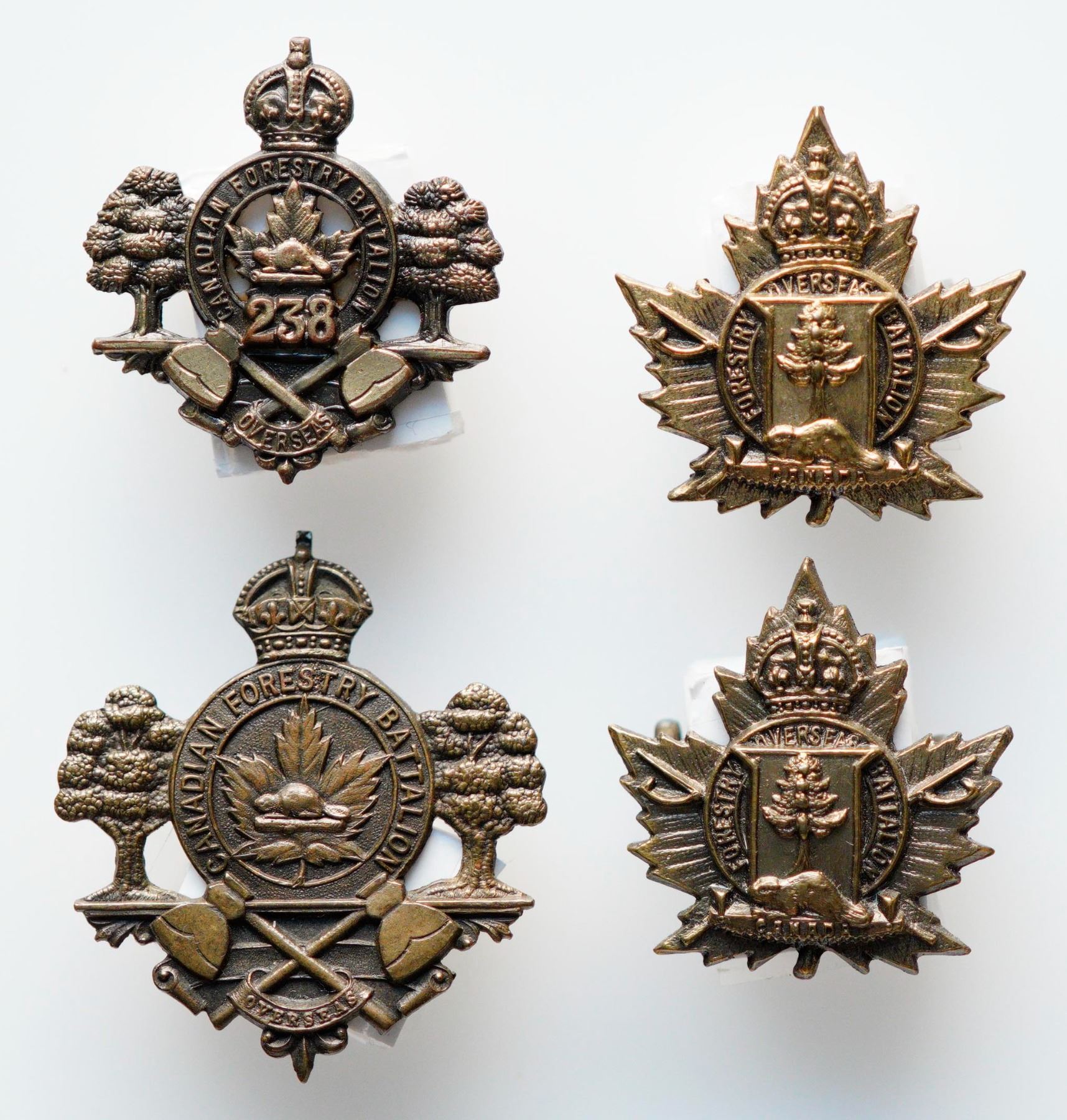 Militaria Insignia C.E.F. WW1; 238th Canadian Forestry Battalion ...