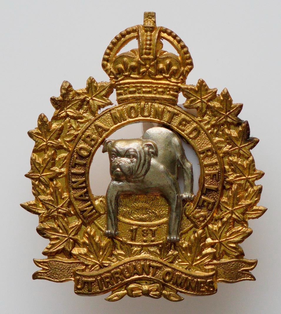 Militaria Insignia 1920-50; Manitoba Mounted Rifles Cap Badge.