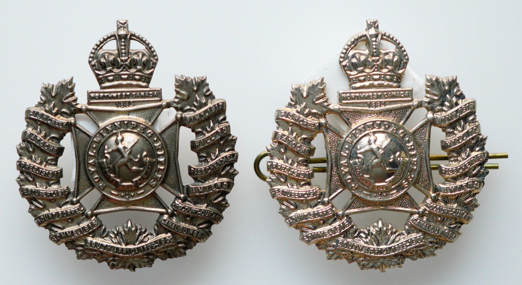 Militaria Insignia 1920-50; Royal Winnipeg Rifles Officer's Cap Badge ...