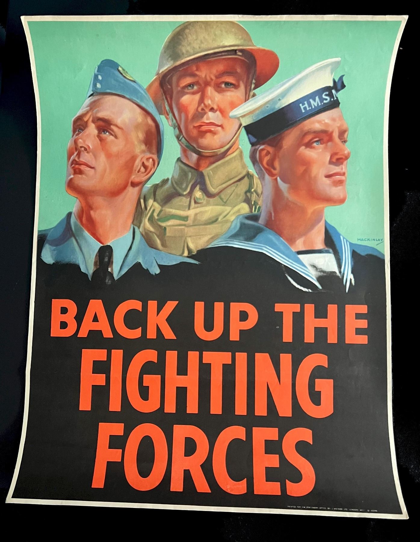 Militaria Proganada Posters; British WW2 "BACK UP THE FIGHTING FORCES ...