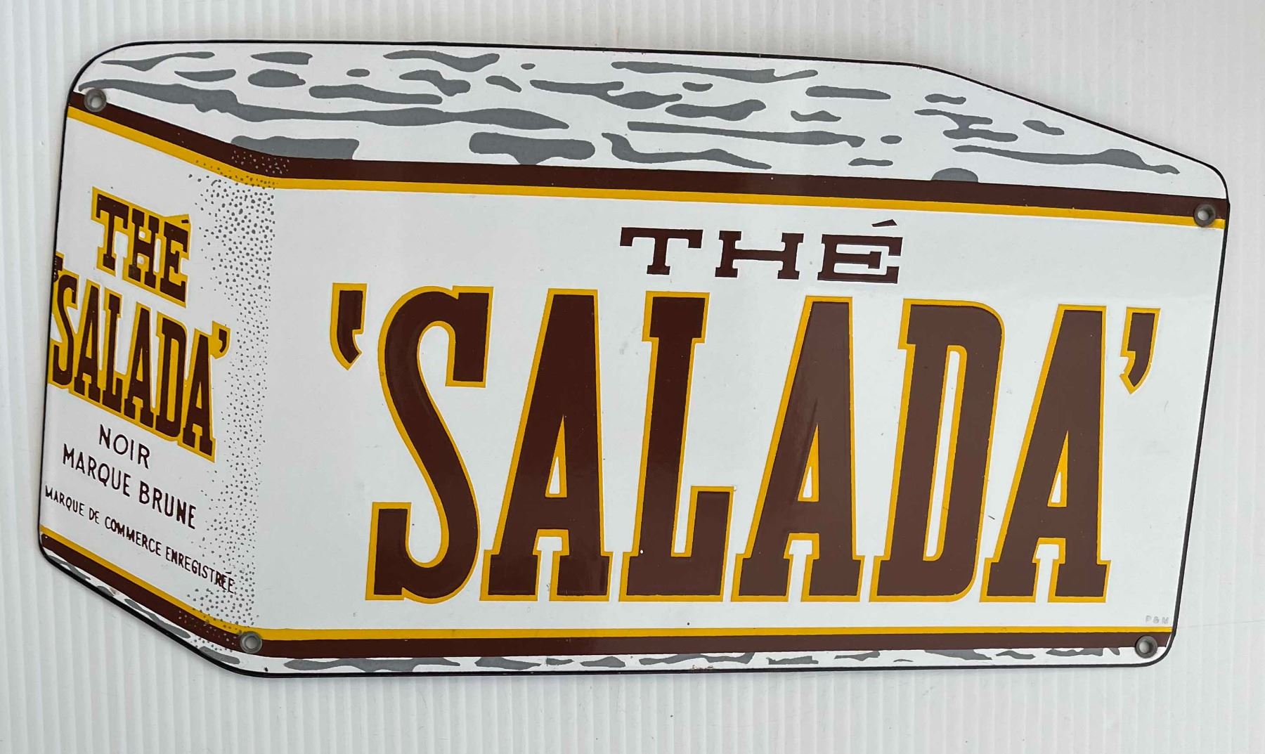 Vintage Advertising Sign; TH√â SALADA (Salada Tea) Porcelain Sign. A ...