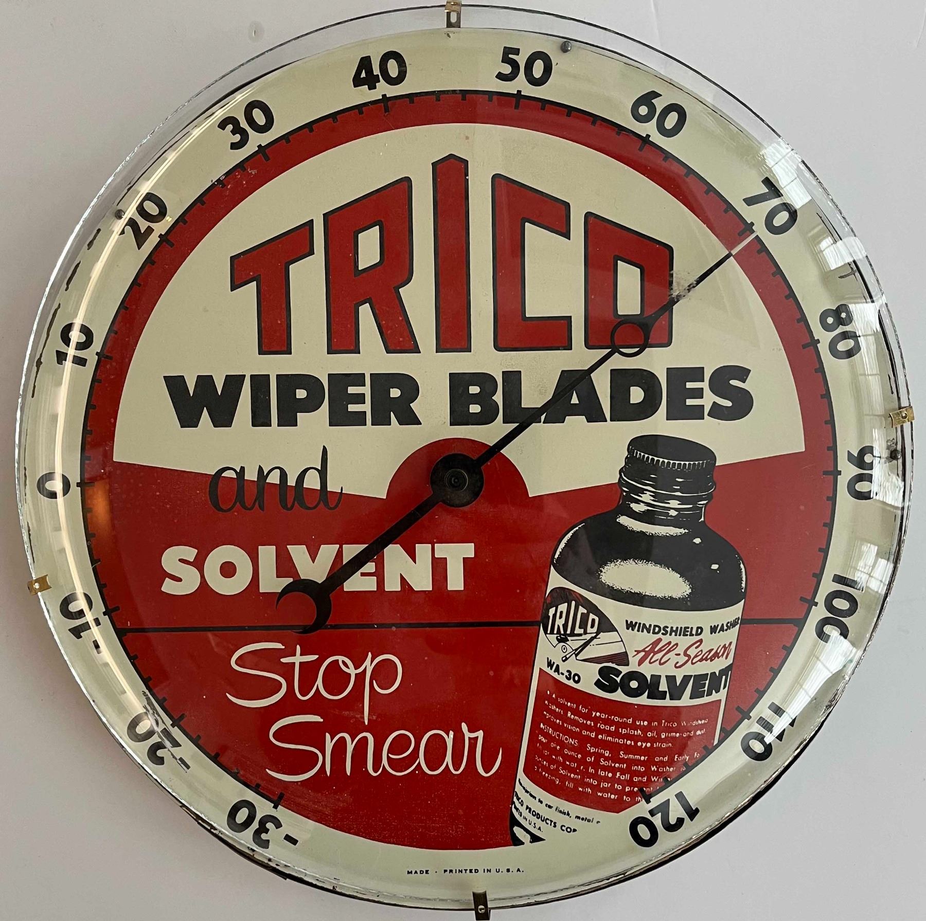 Vintage Advertising; Trico Wiper Blades Advertising Thermometer. An ...
