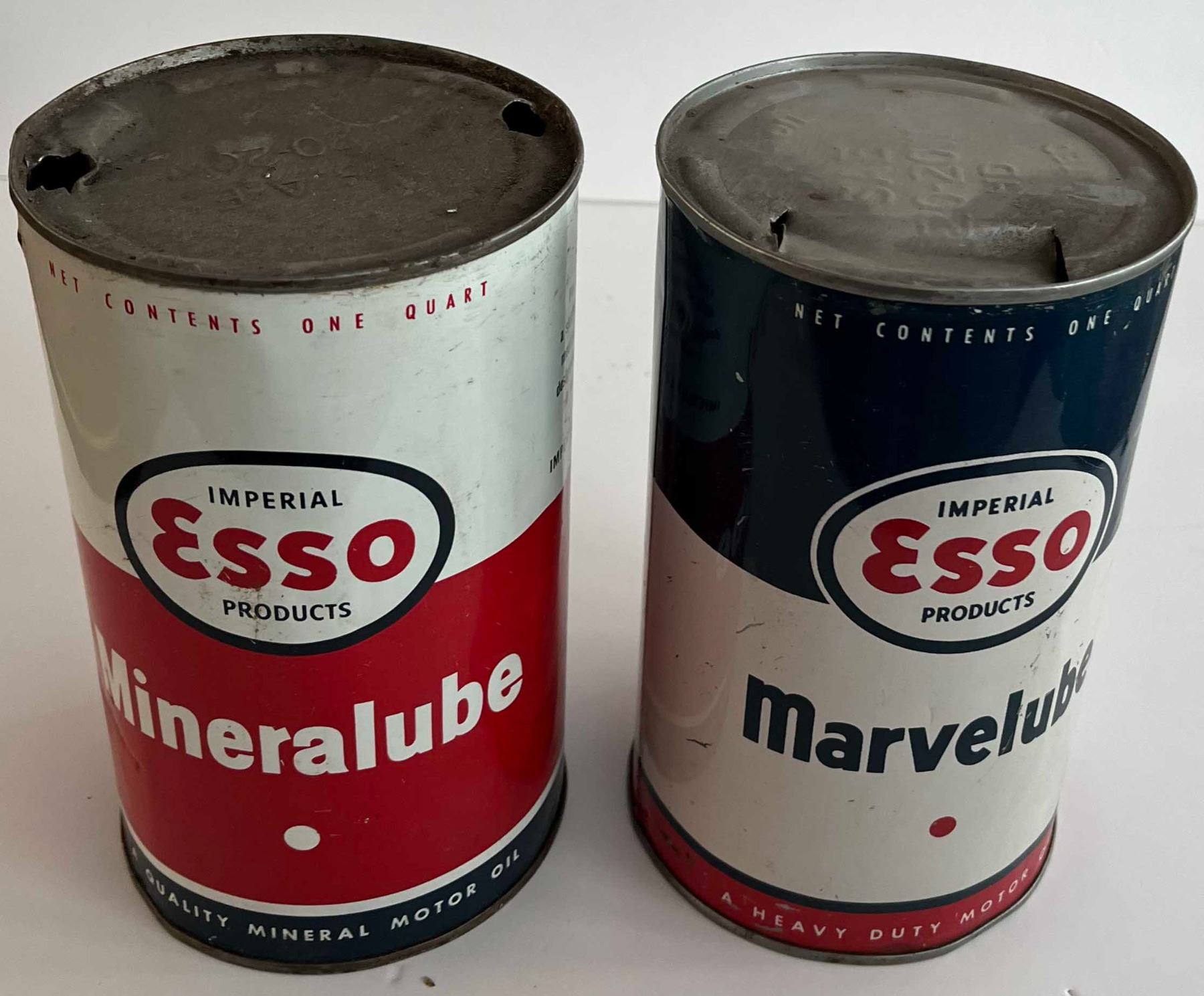 Vintage Motor Oil Can; Imperial Esso Mineralube, Marvelube Quart ...