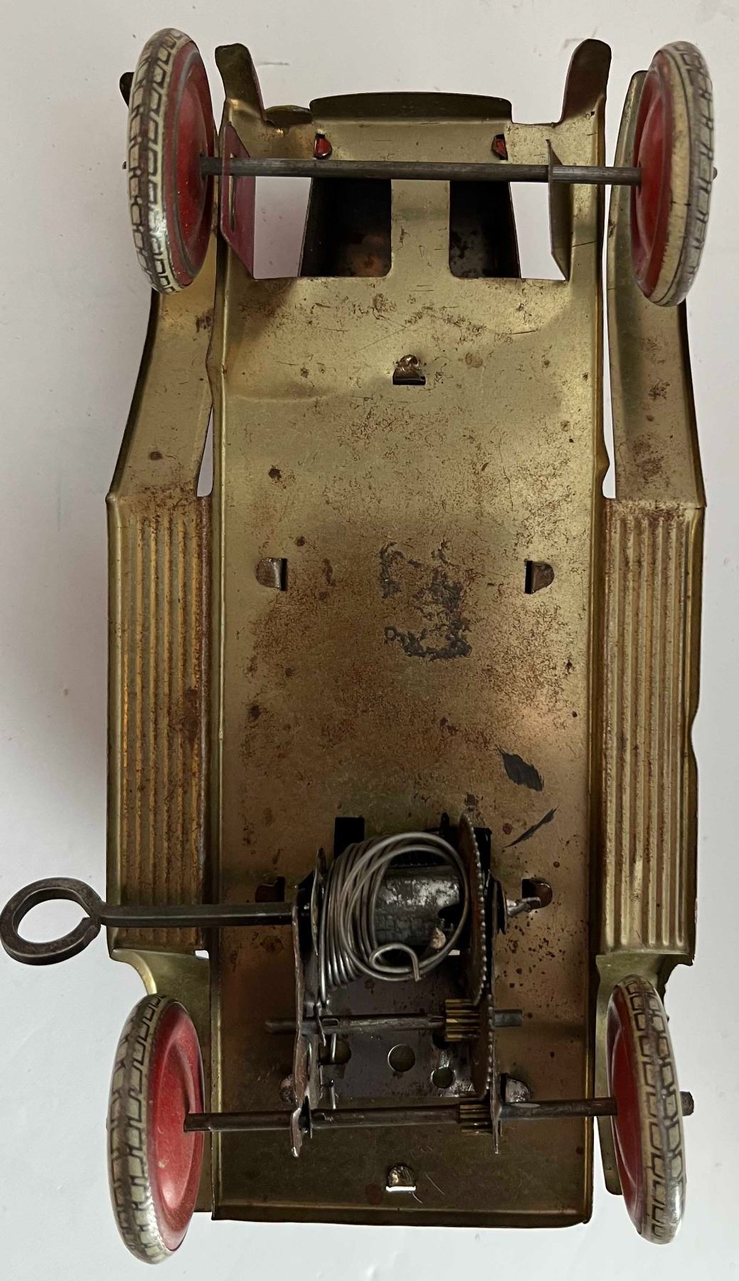 Vintage Pre WW1 Lithographed Sheet Steel Toy Fire Truck. Windup ...