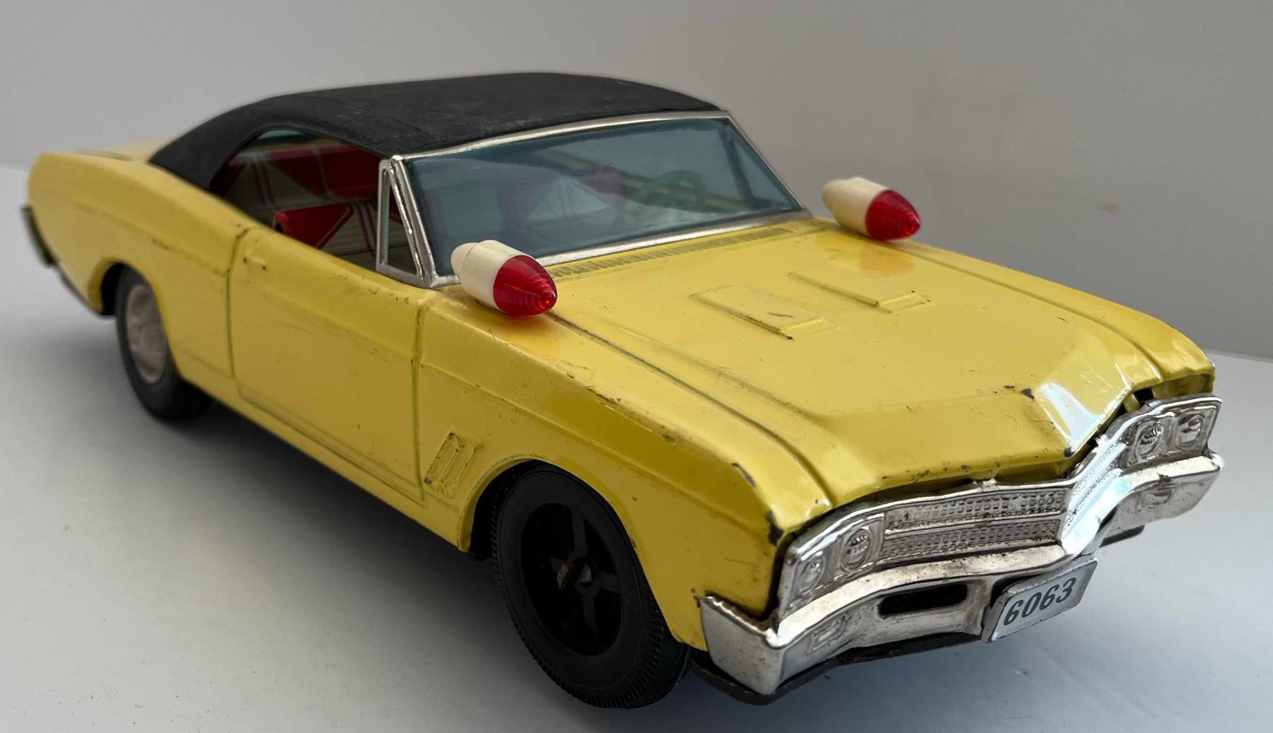 Vintage - Asakusa Buick Tin Toy Bump-&-Go Car From The 60's. Yellow and ...