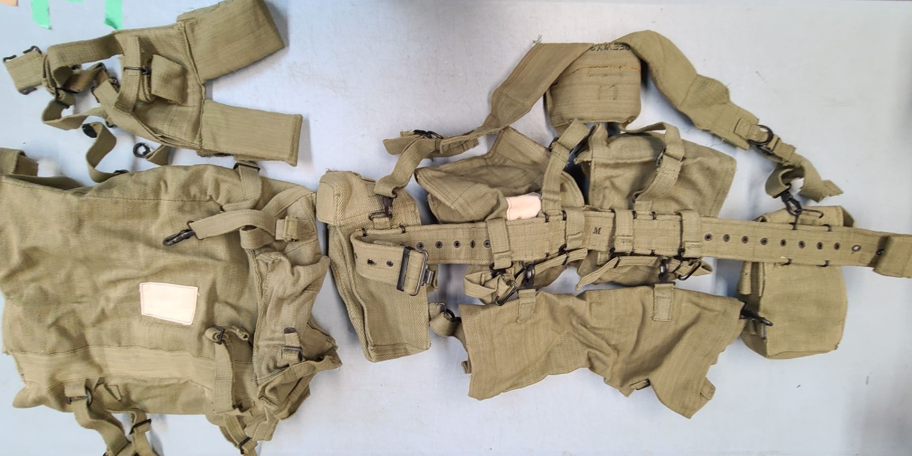 British Military Load Bearing Harness & Belt with Full Set Pouches PLUS