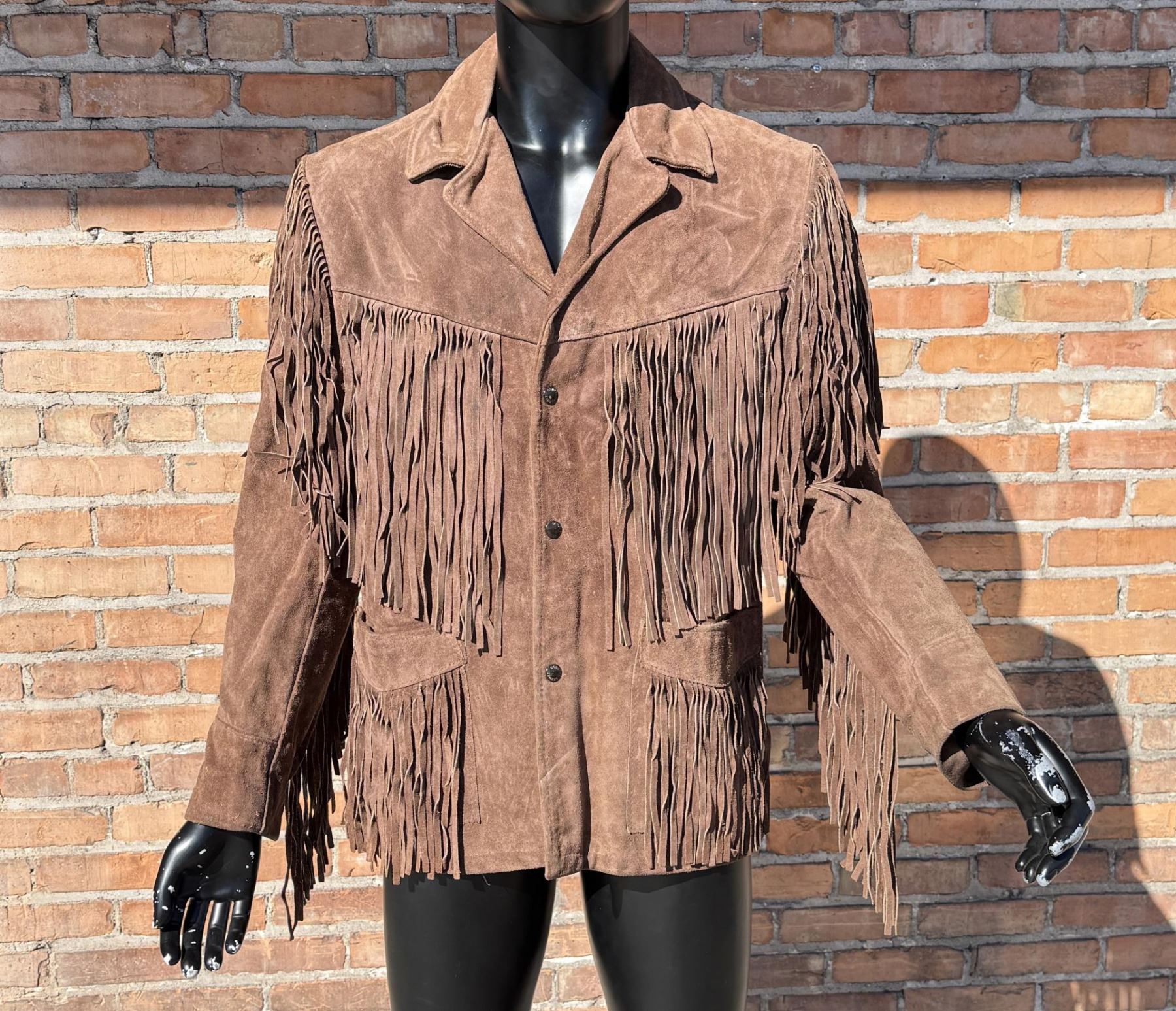 Vintage Western By Schott Leather Fringe Jacket