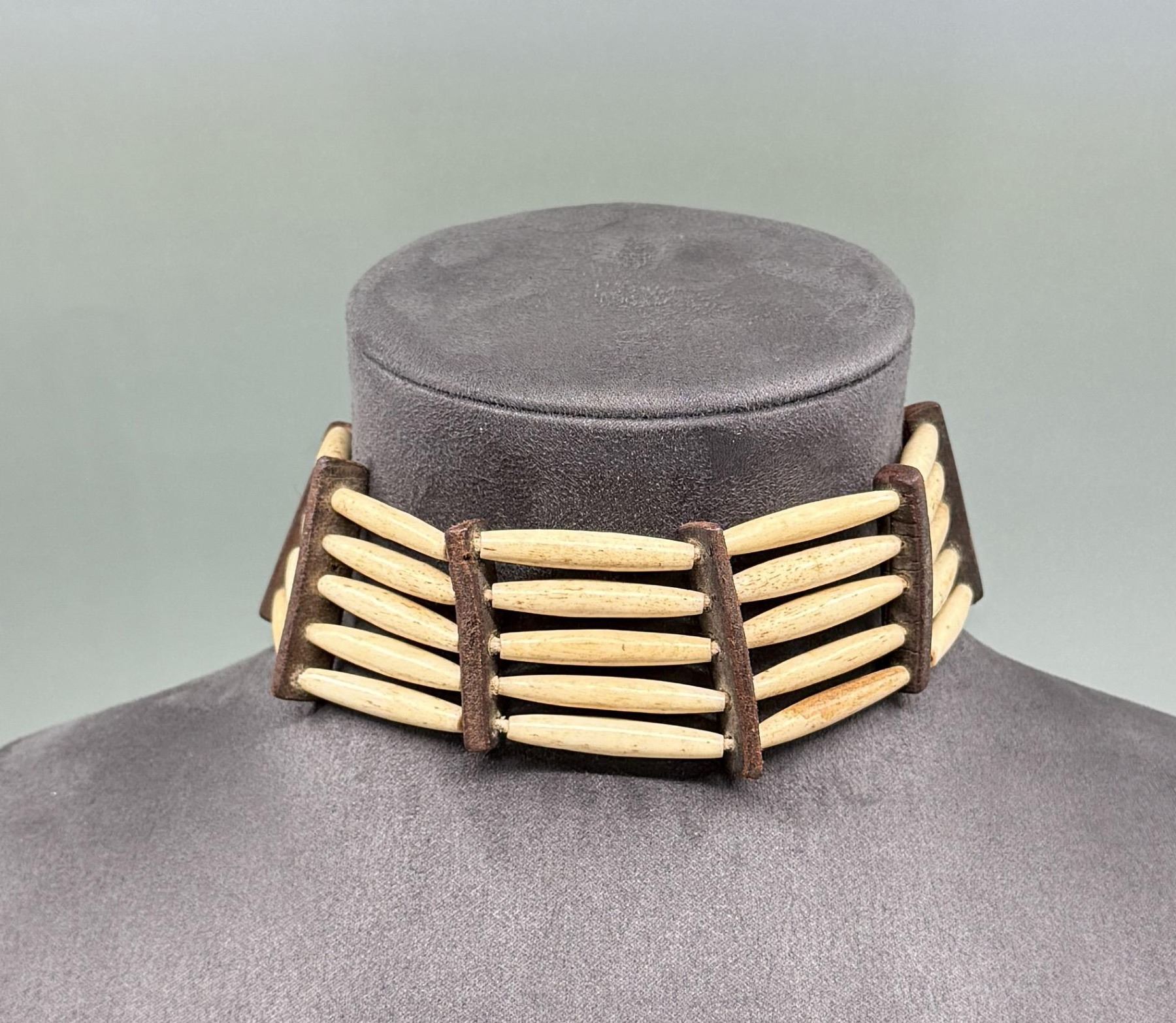 Native American Indian Bone Hair Pipe Choker