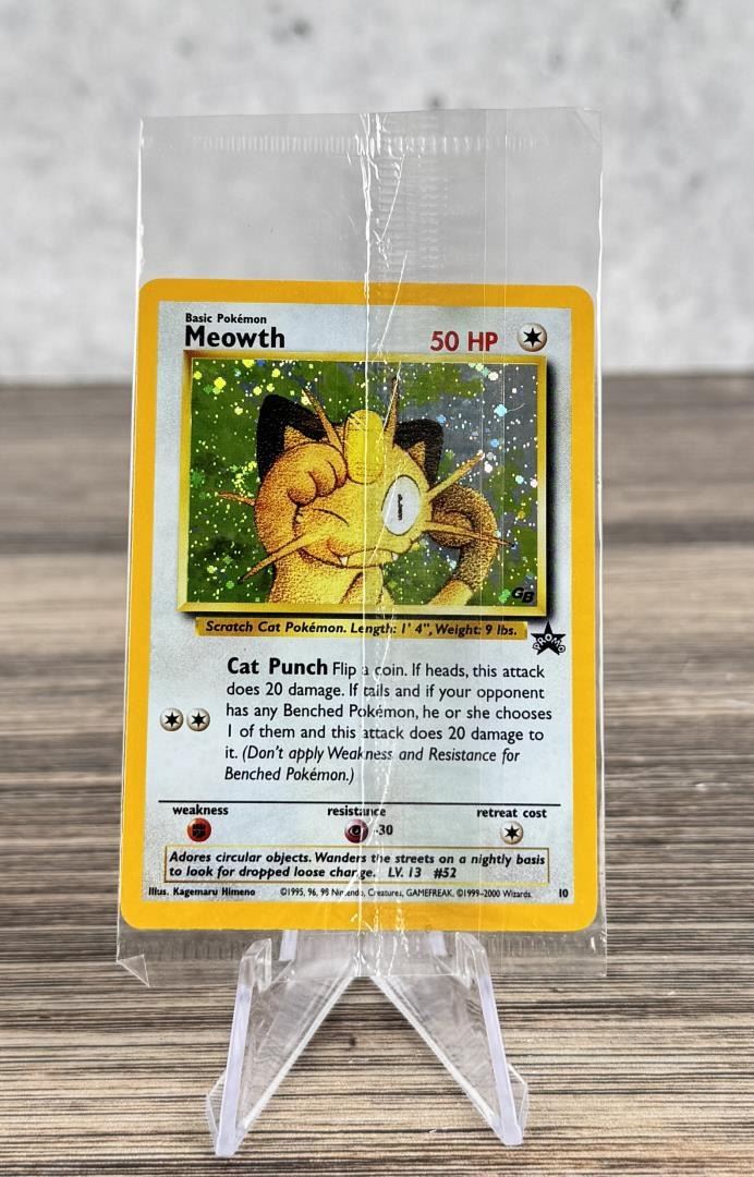 Pokemon Black Star Game Boy Promo Meowth Holo