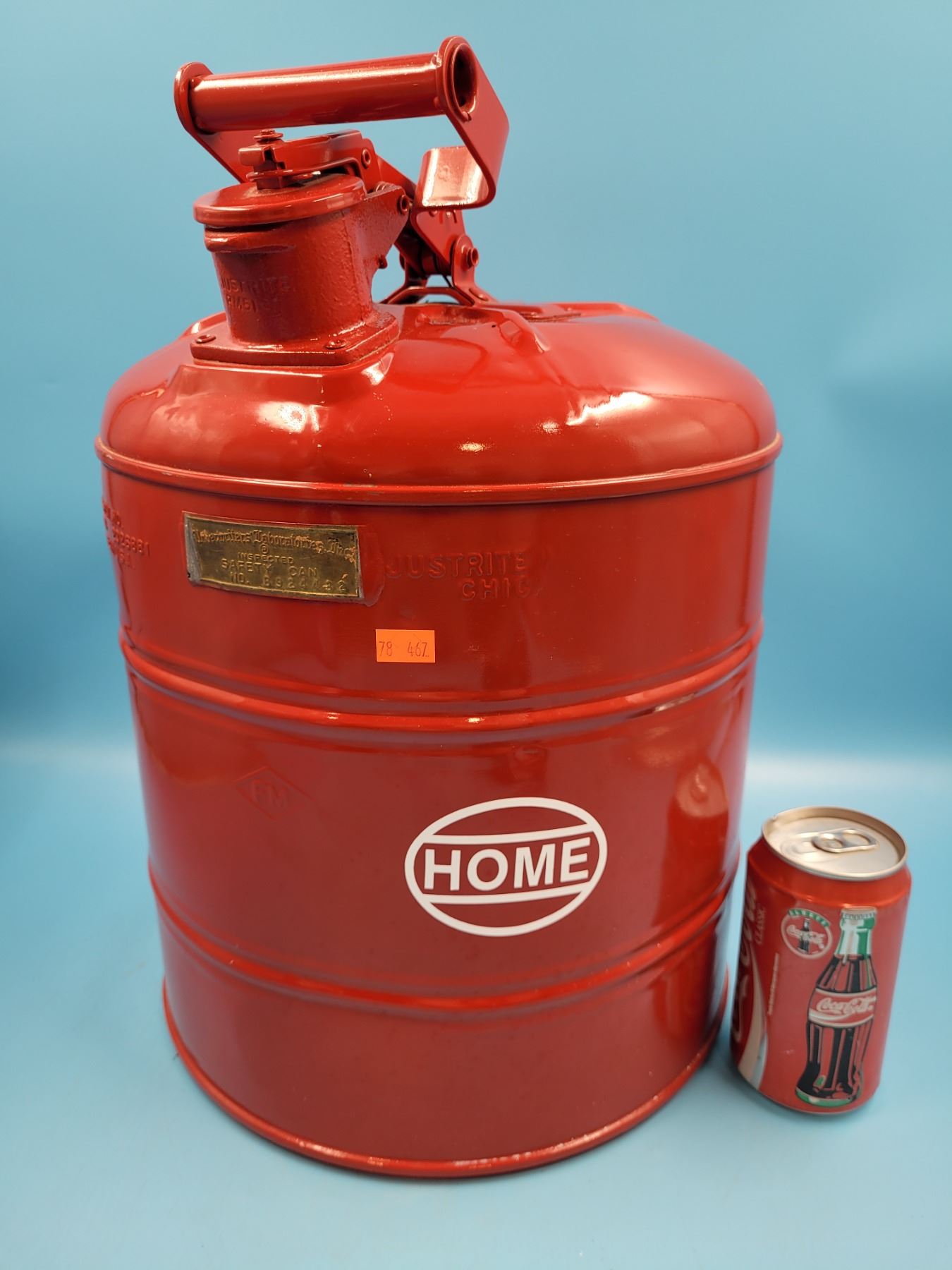 Justrite "Home" Steel Safety Gas/Oil Can