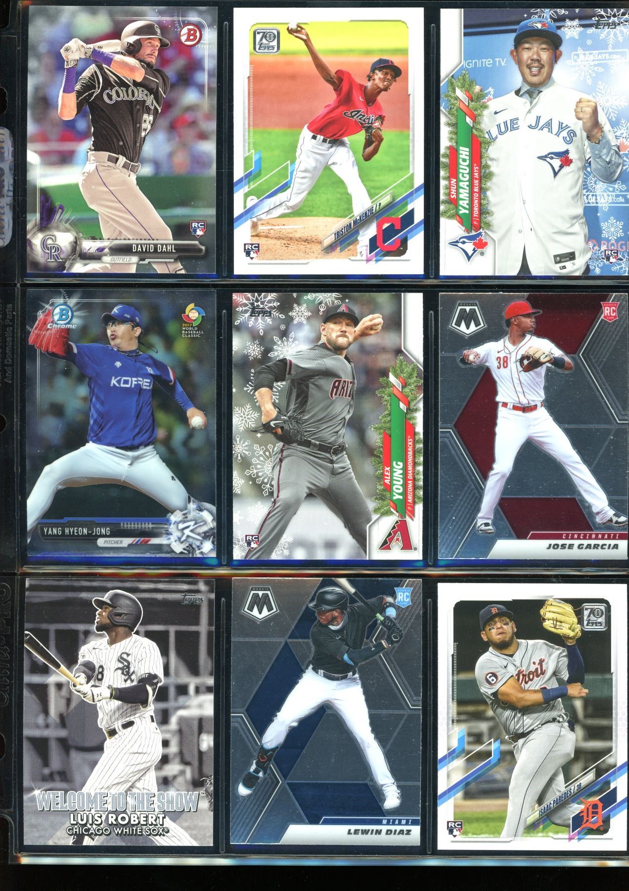 Lot of 9 Baseball Cards Inserts, Star Cards & Rookies