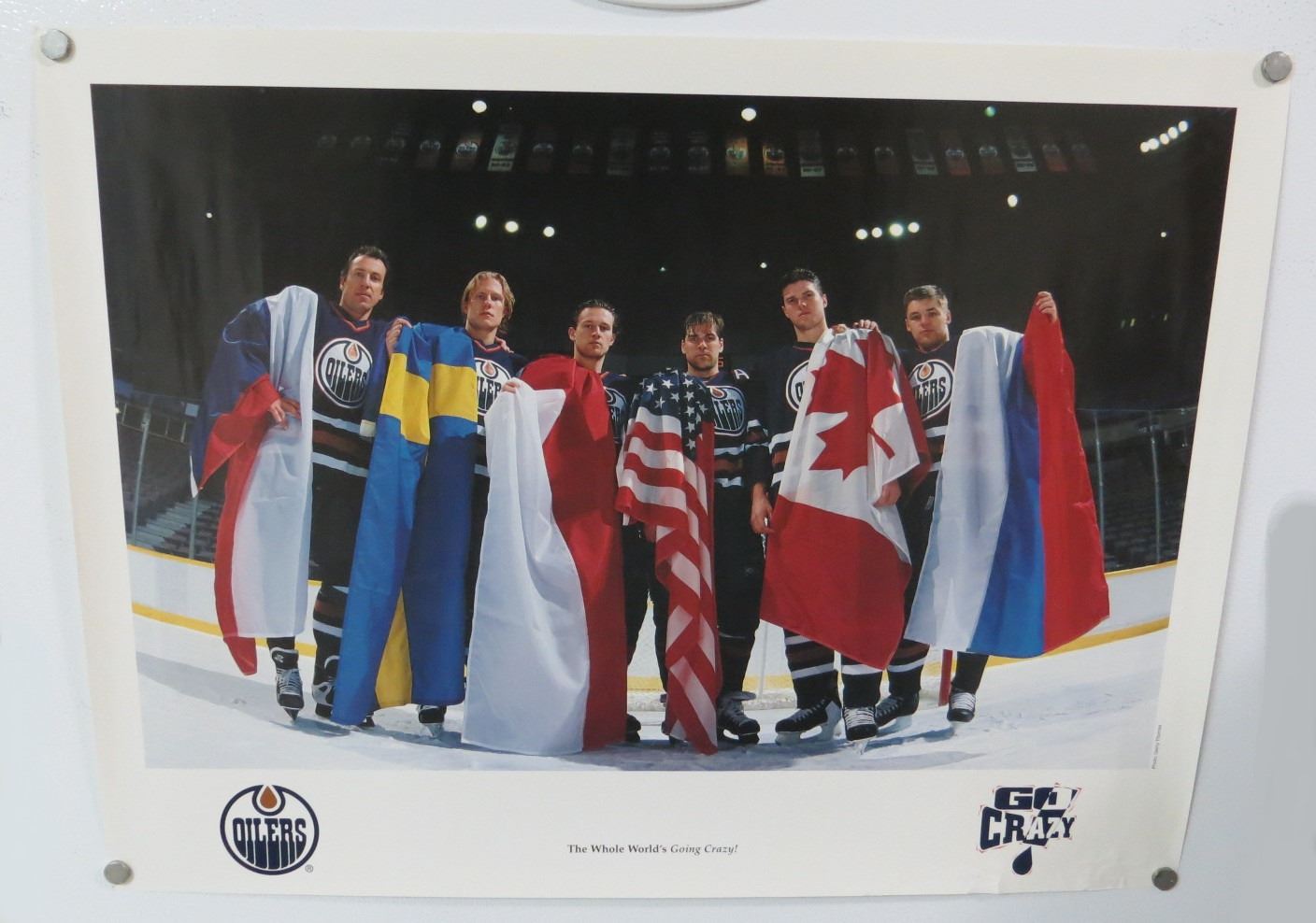Oilers Lets Go Crazy The Whole Worlds Going Crazy Poster 18" x24"
