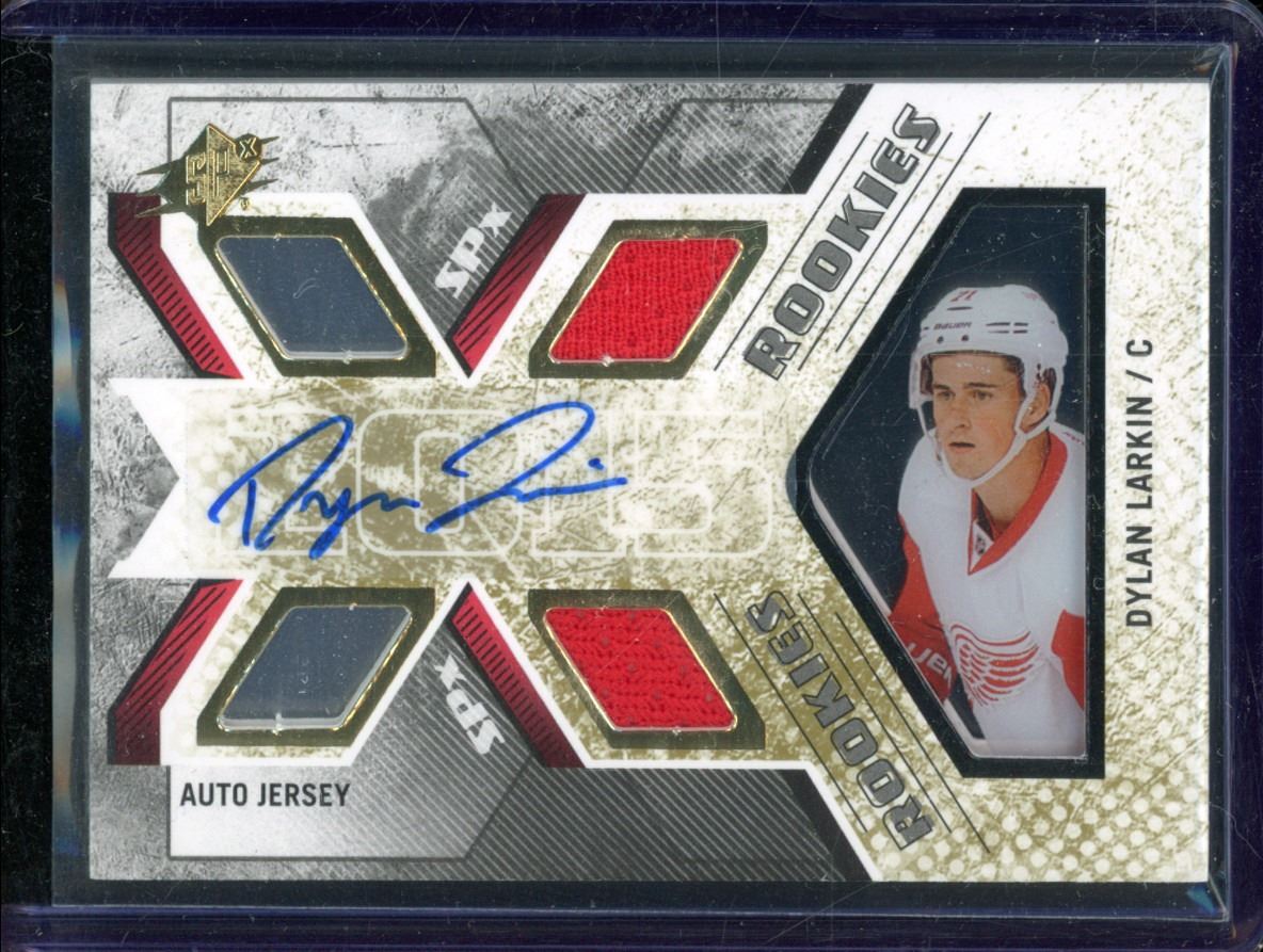 2015-16 SPx #168 Dylan Larkin JSY Autograph Rookie Card 175/399 BV $165