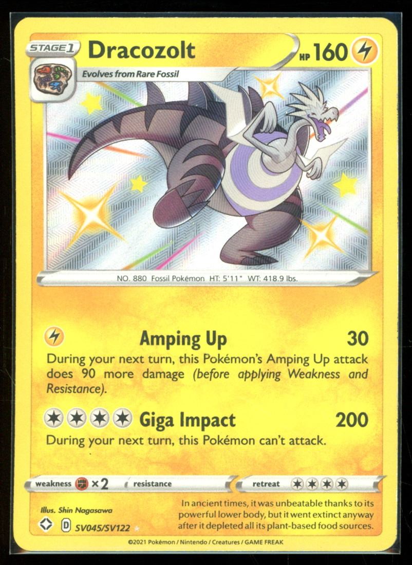 Pokemon Dracozolt SV45/SV122 Pokemon Shining Fates HOLO