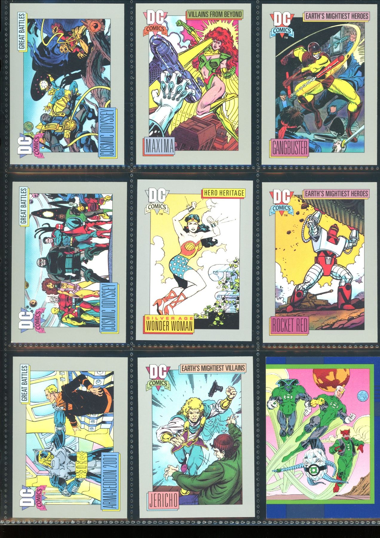 Lot Of 9 Various DC Collector Cards