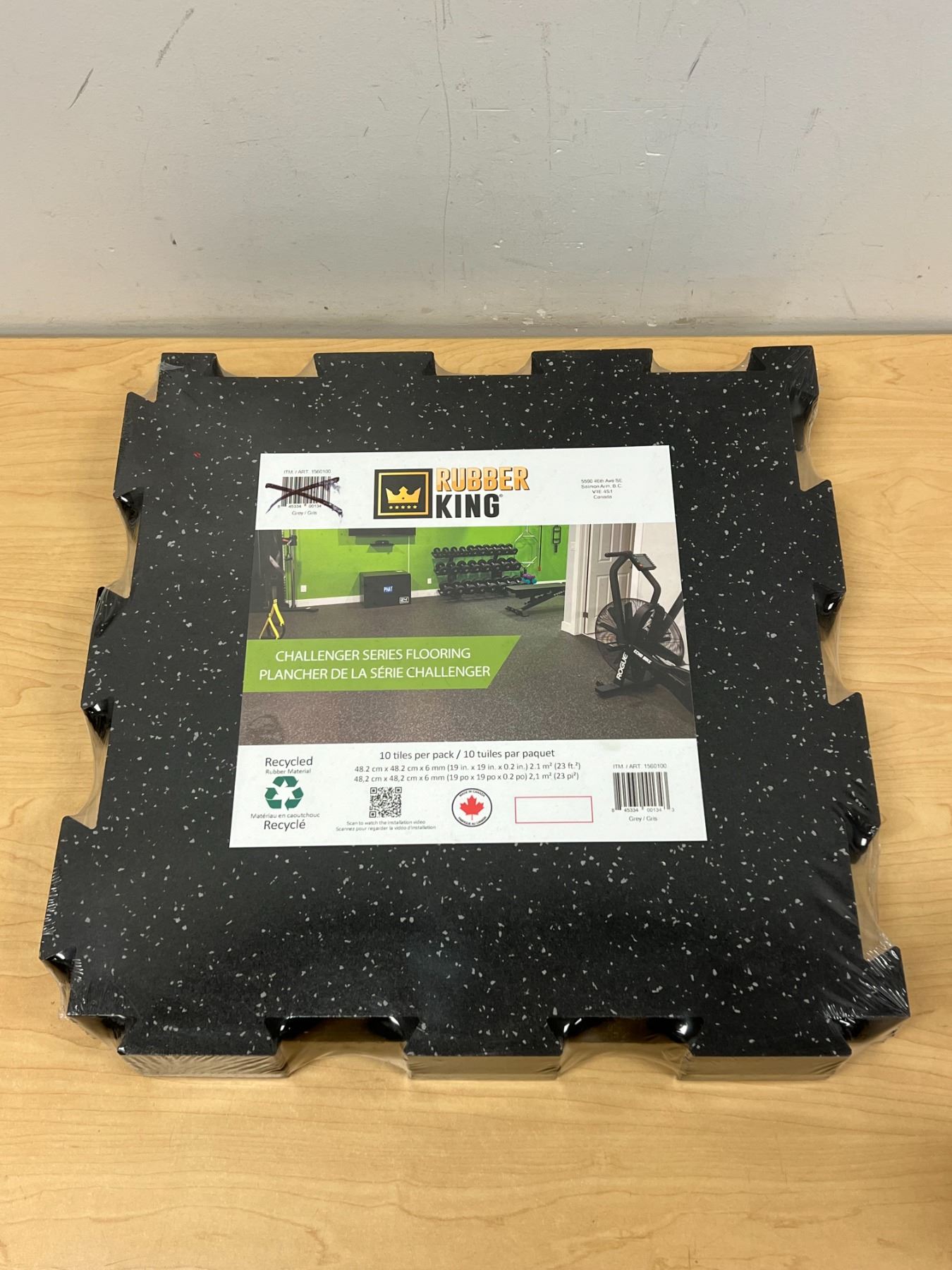 Rubber King Challenger Series Floor Tiles 10 pack - see photos for size and details