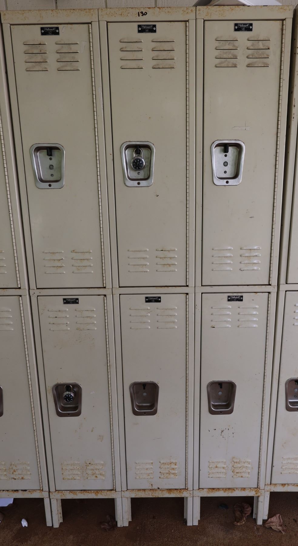 Hallowell Double Tier 6-Compartment Metal Lockers 36" x 12" x 76"H