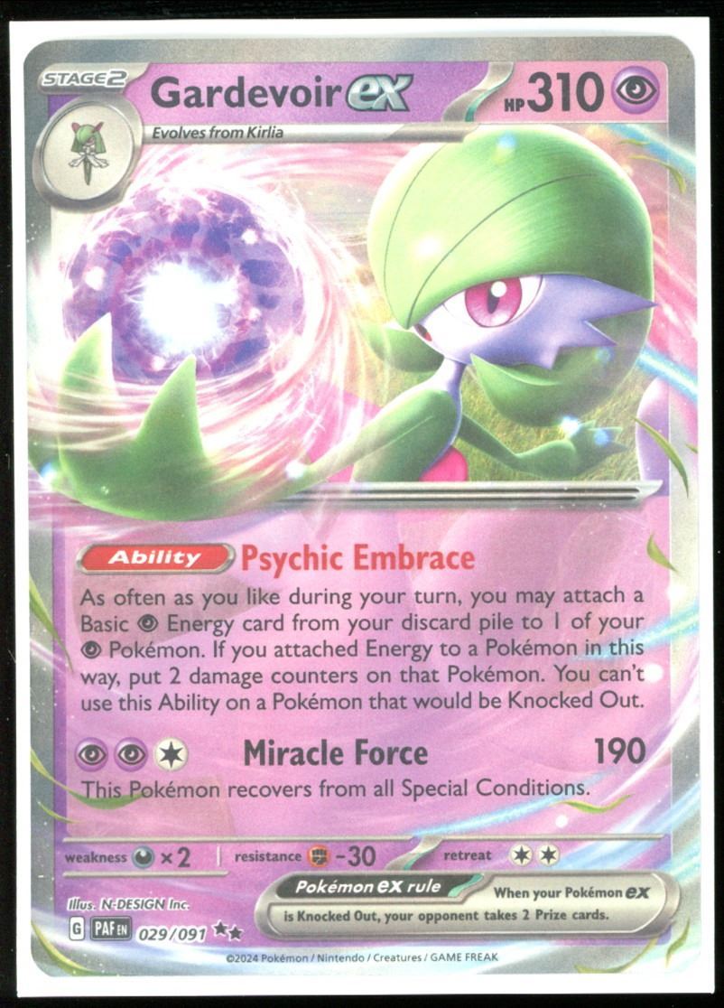Pokemon Gardevoir ex - 029/091 - Double Rare Ultra Paldean Fates