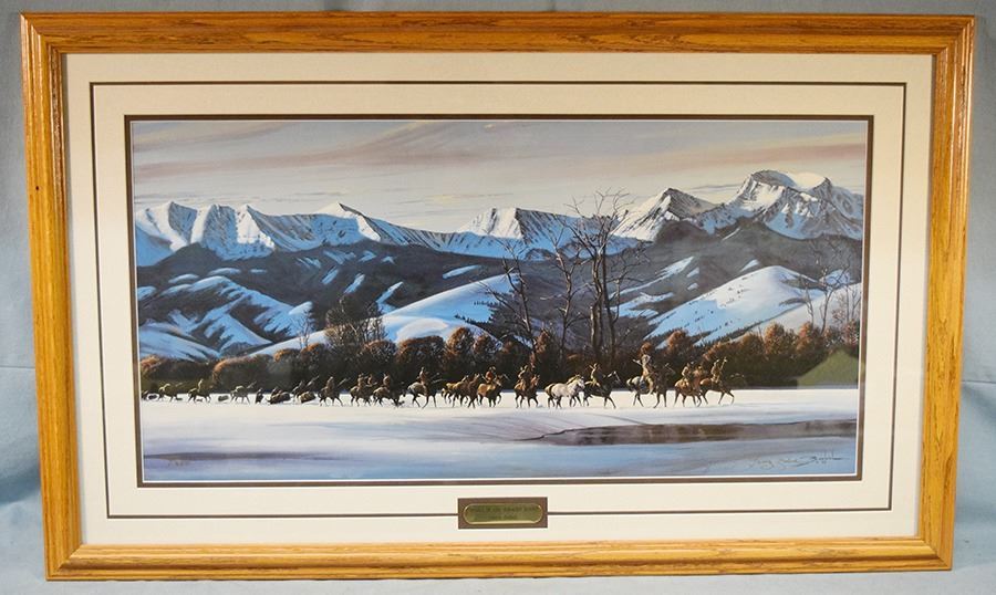 Zabel, Larry, limited edition lithograph, Trails of The Tobacco Roots ...