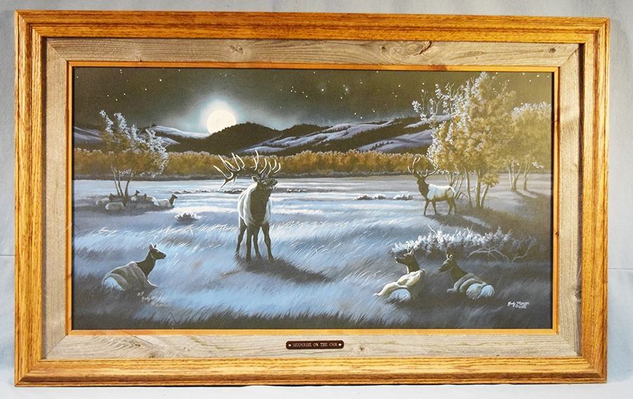 Menge, Jody, artist proof print on canvas, Moonrise on the CMR, 15.5" x ...