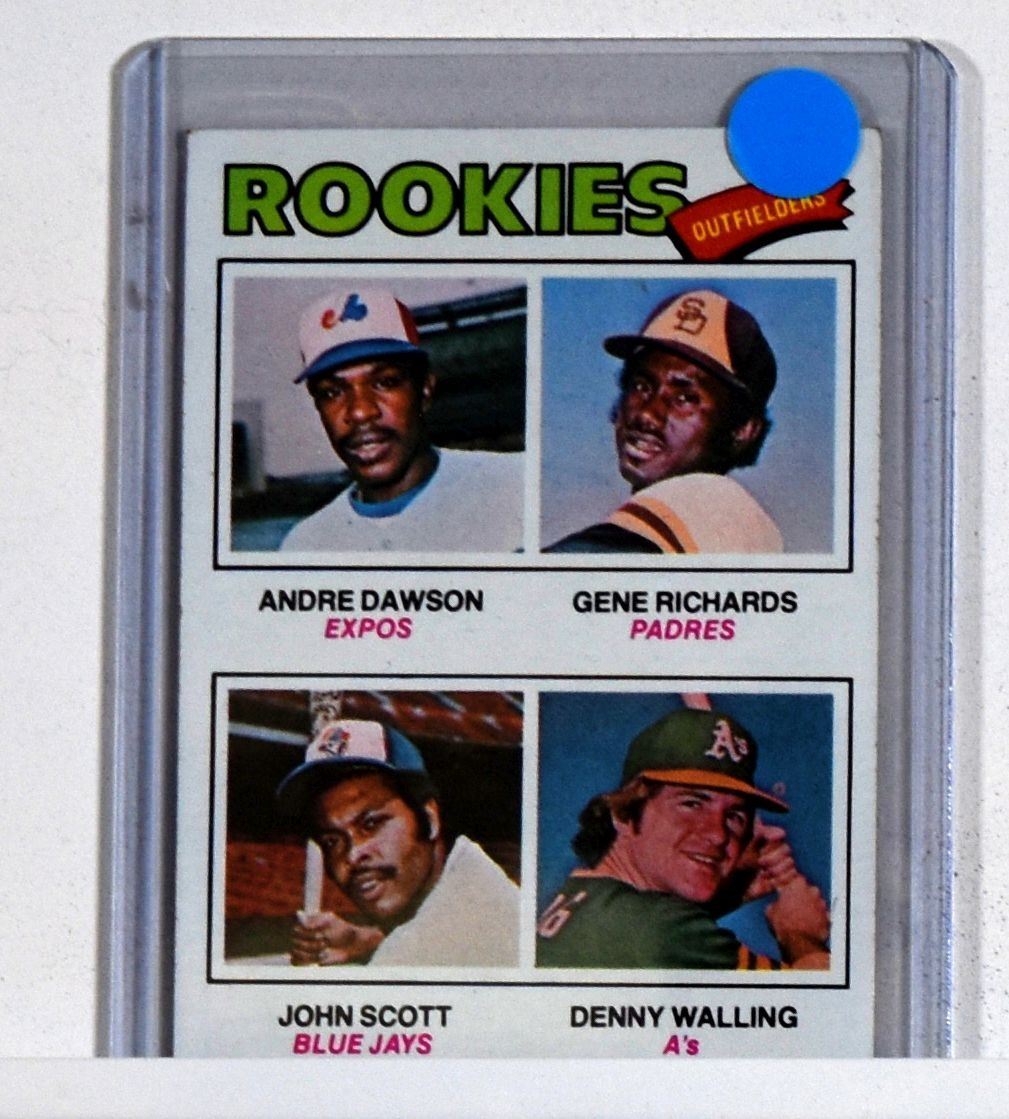 Baseball Cards - 1977 Rookie Outfielders Card - Dawson, Richards, Scott ...
