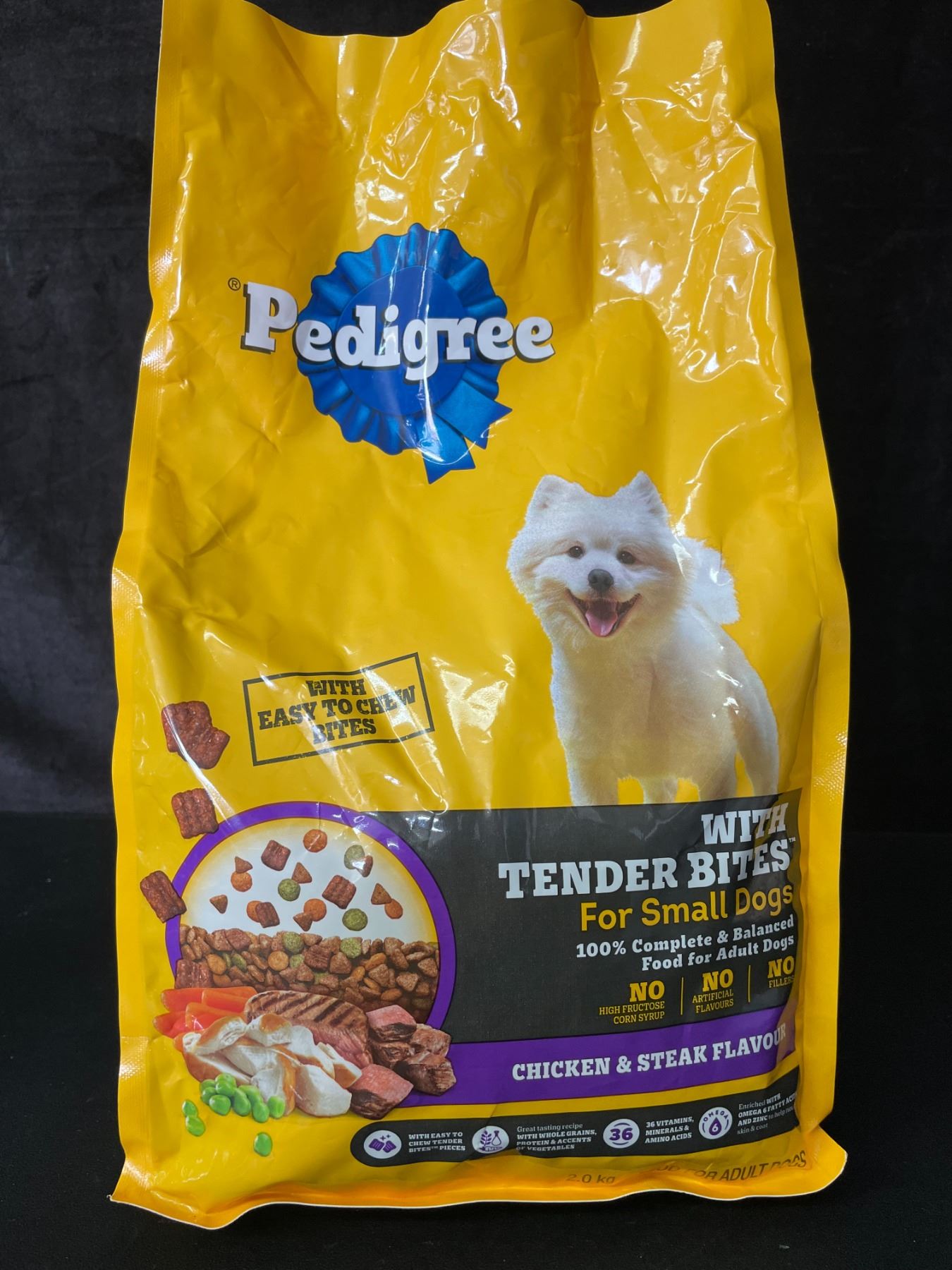 1 Pedigree Dog Food with Tender Bites for Small Dogs - 2KG Bag ...