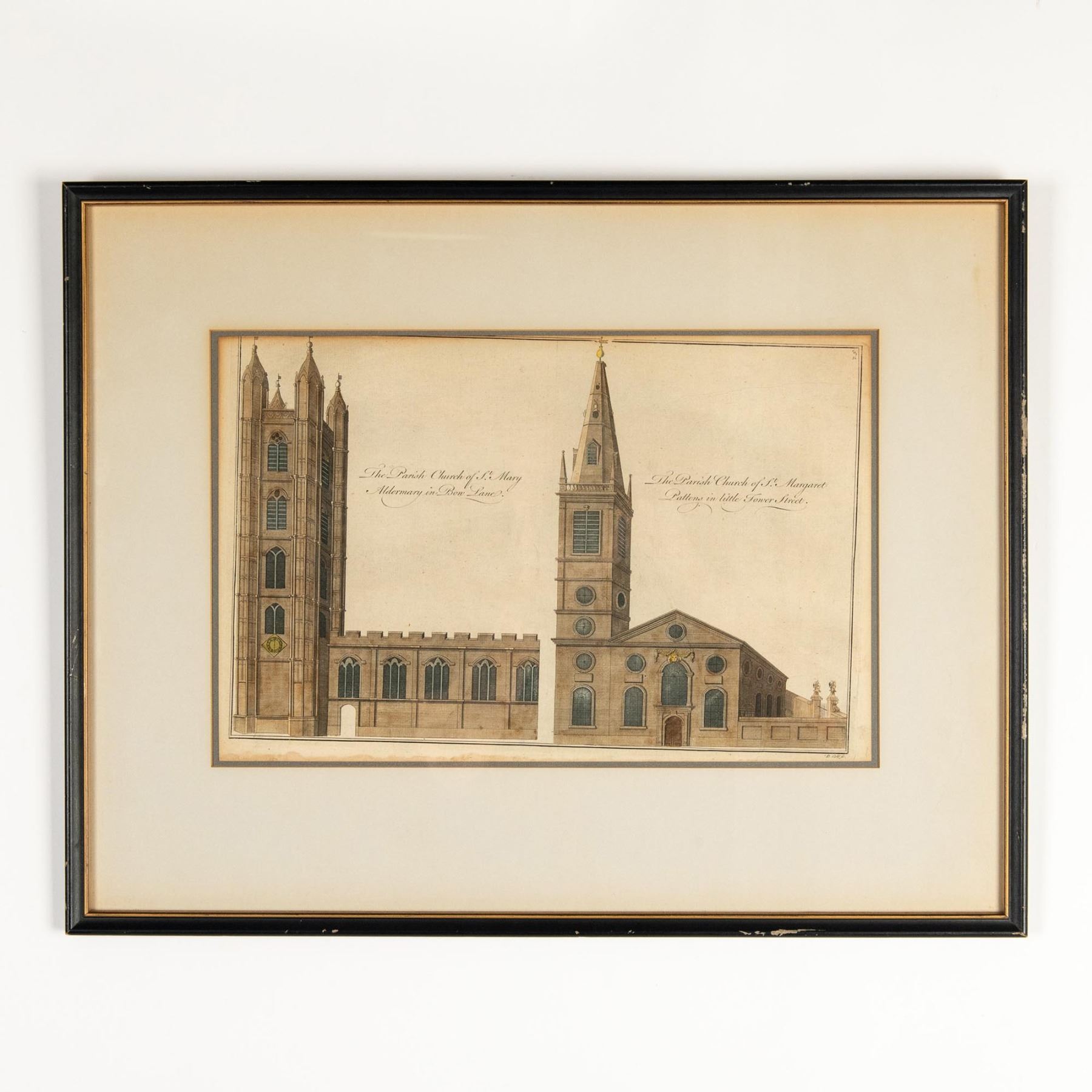 Benjamin Cole, Antique Architectural Engraving London Views