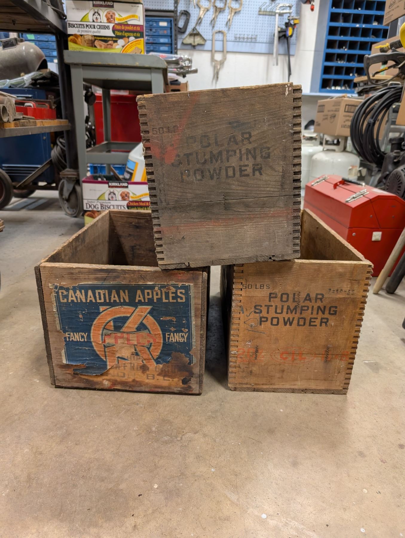 (3) Vintage Antique Dynamite Wooden Boxes 20"x10"x11" - Schmalz Auctions
