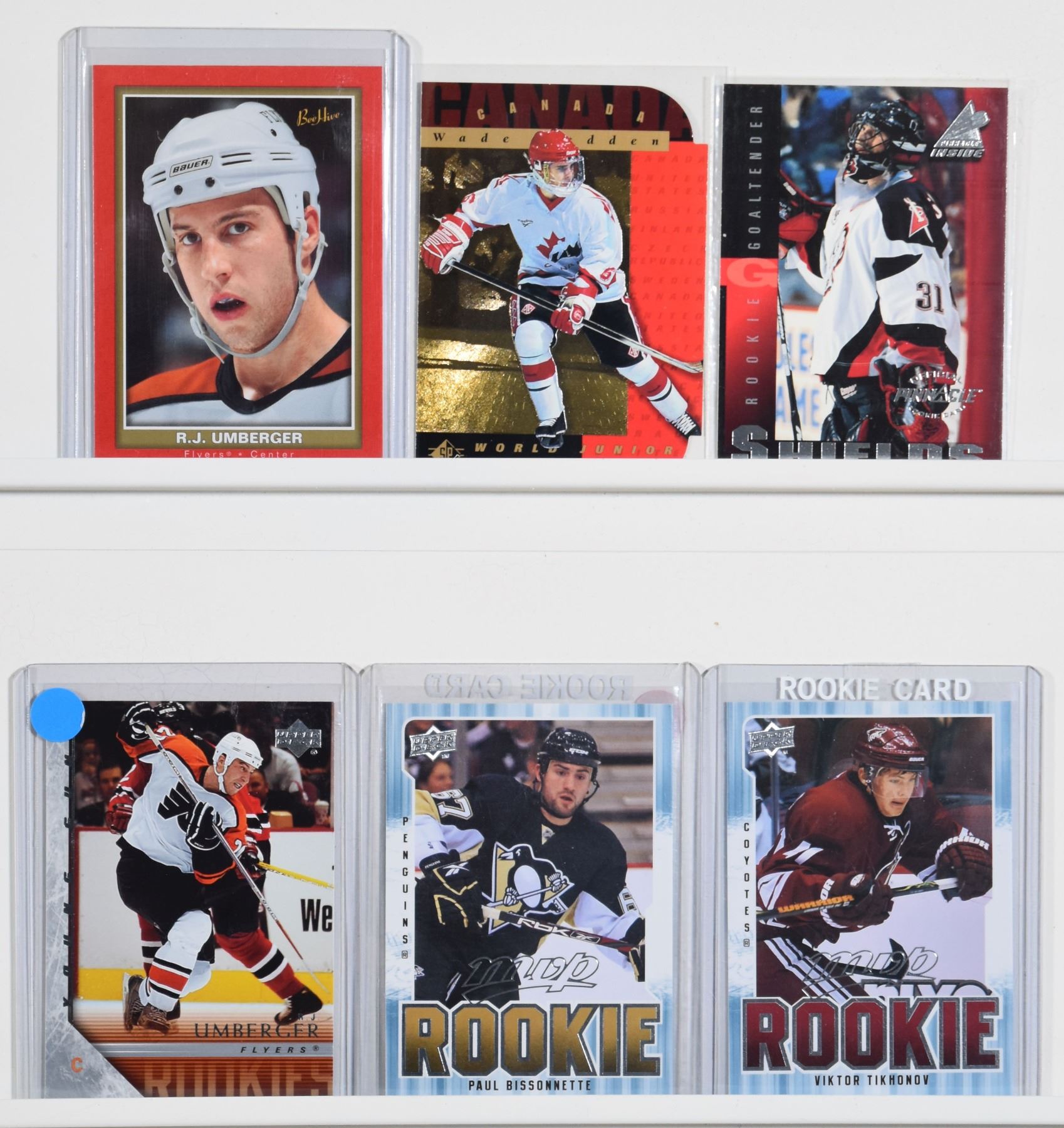 Hockey Cards - Rookie Cards, Shields, Tikhonov, Umberger, Bissonnette, Redden