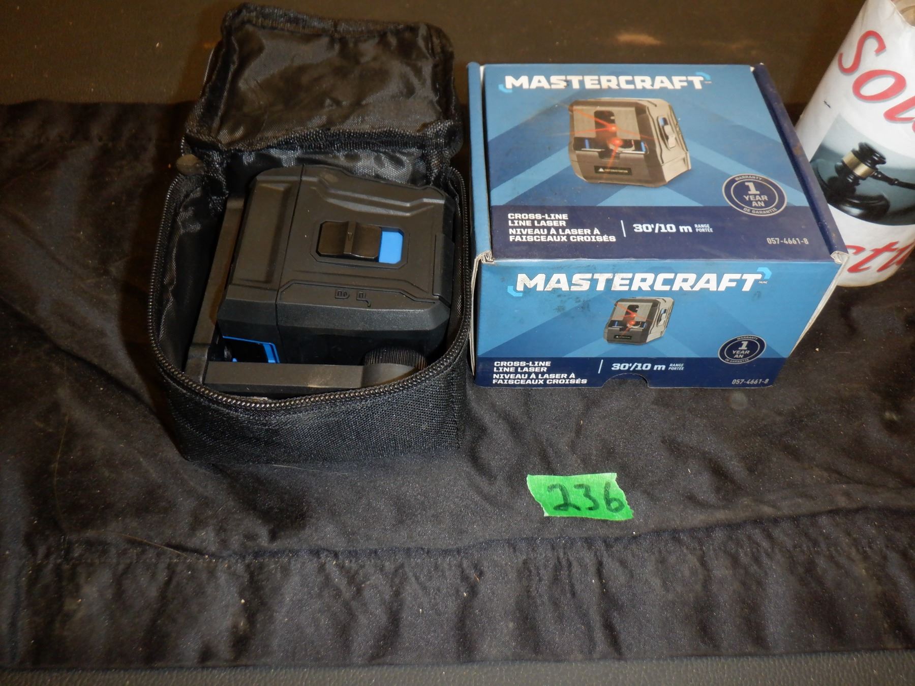 Mastercraft brand cross-line line laser 30"/10 Metre range with ...