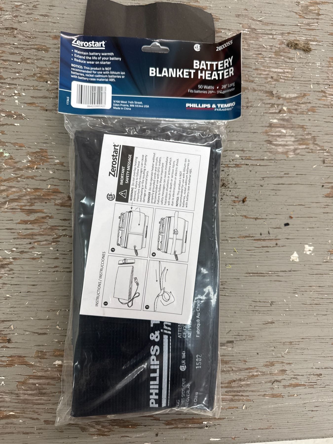 Electric battery blanket heater