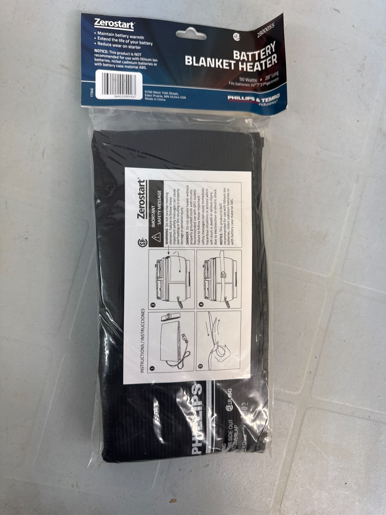 Electric battery blanket heater