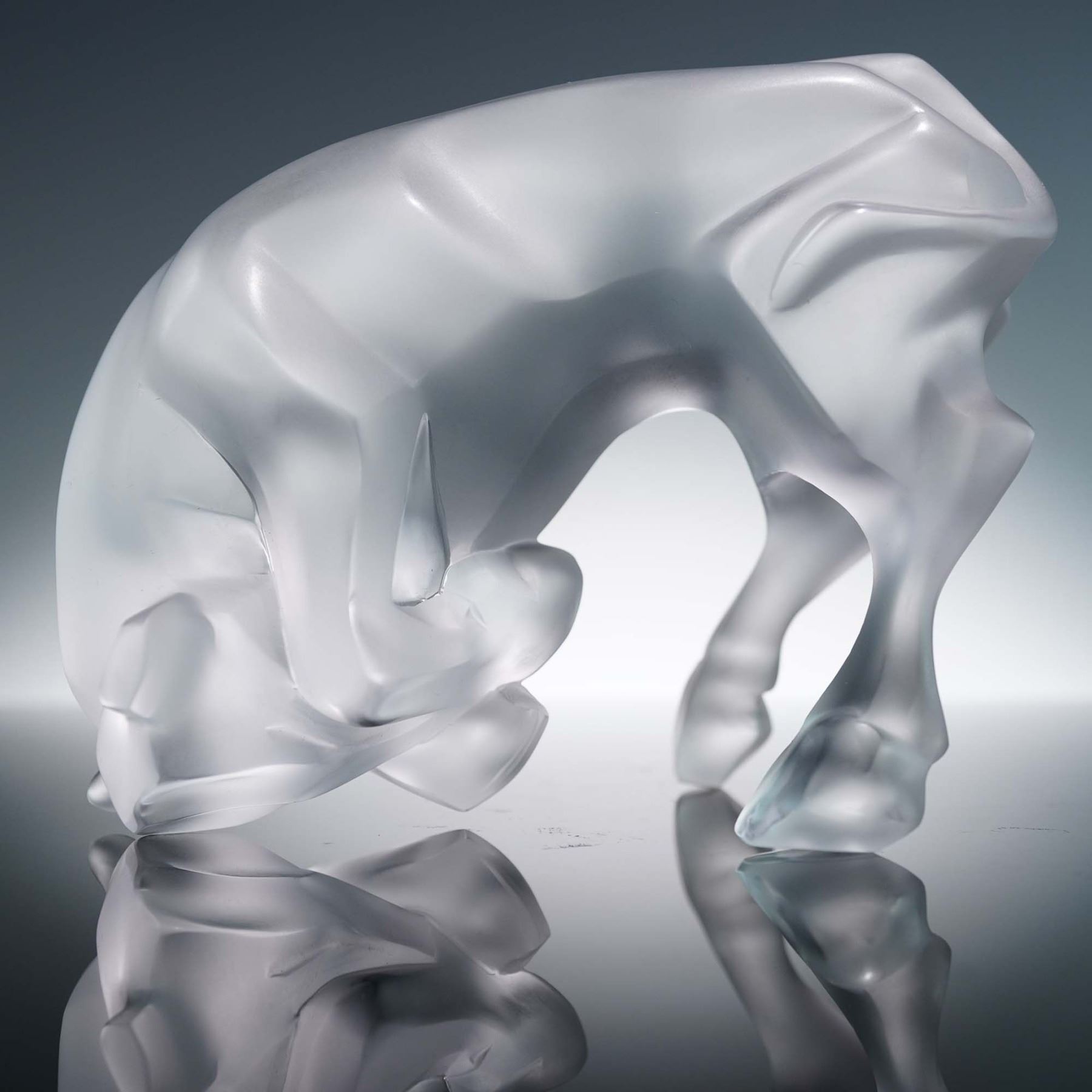 Lalique Crystal Bull Figurine, Auroch Taureau