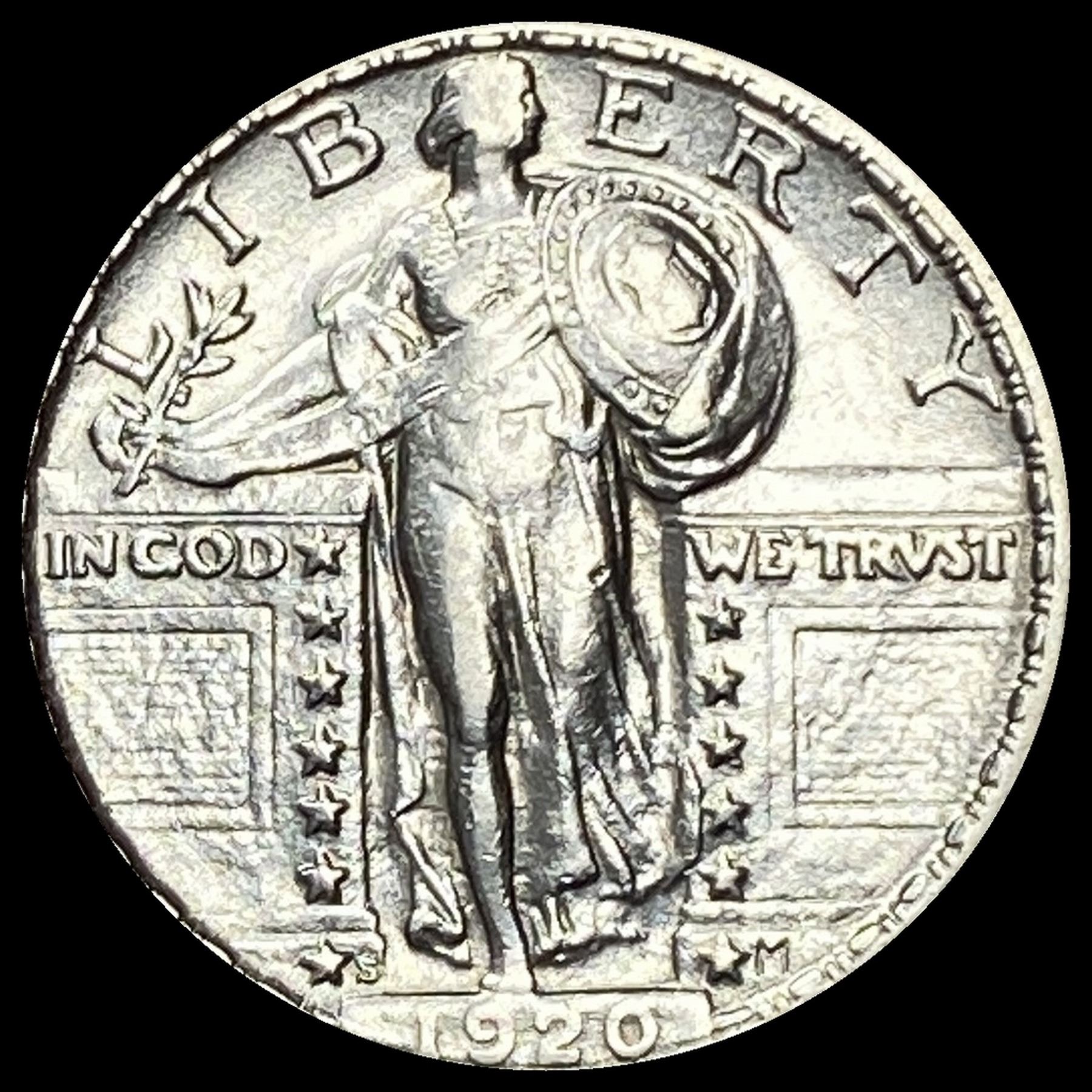 1920-S Standing Liberty Quarter CHOICE AU