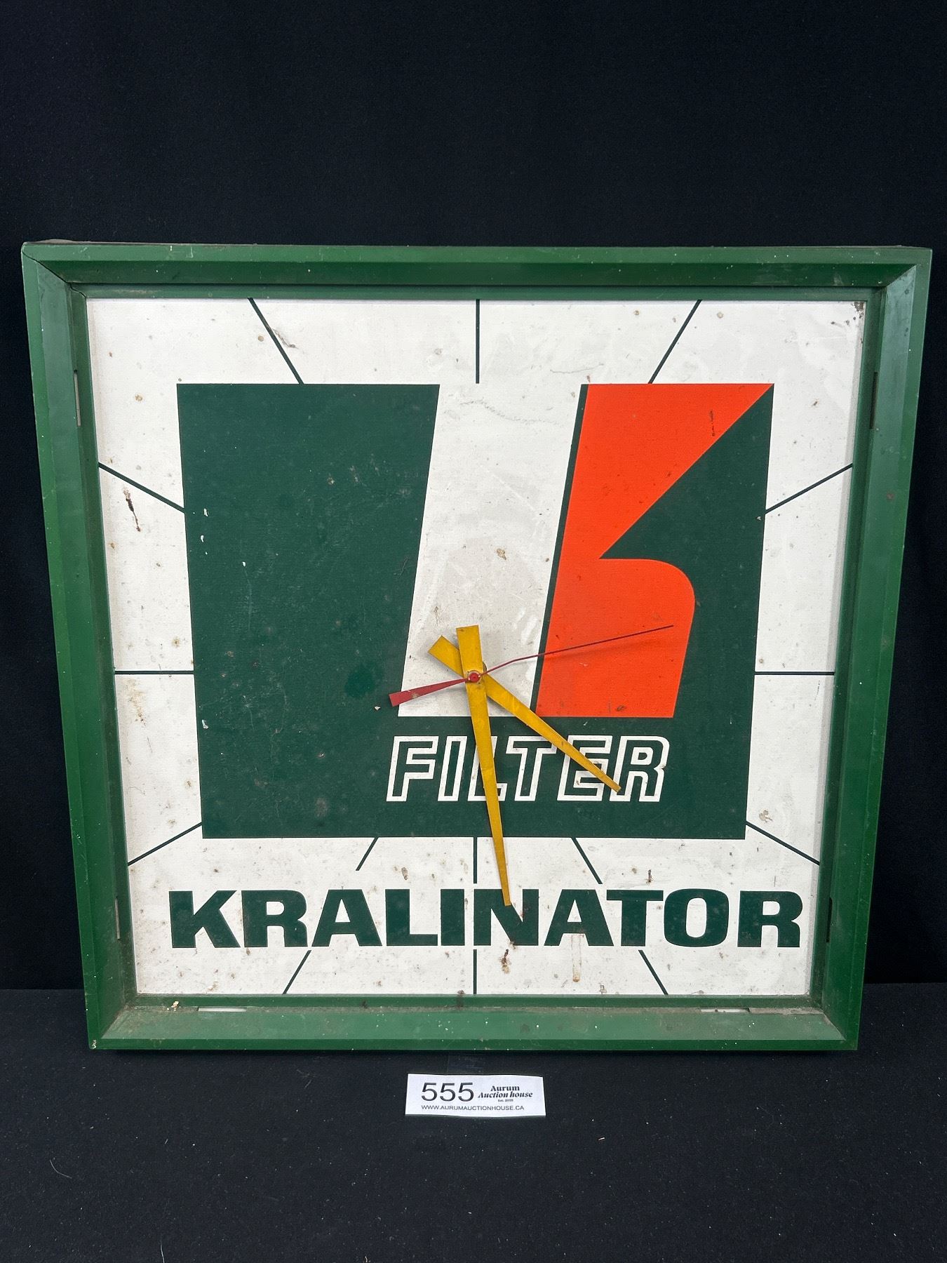 Vintage Kralinator Filters Wall Clock 16" x 16"