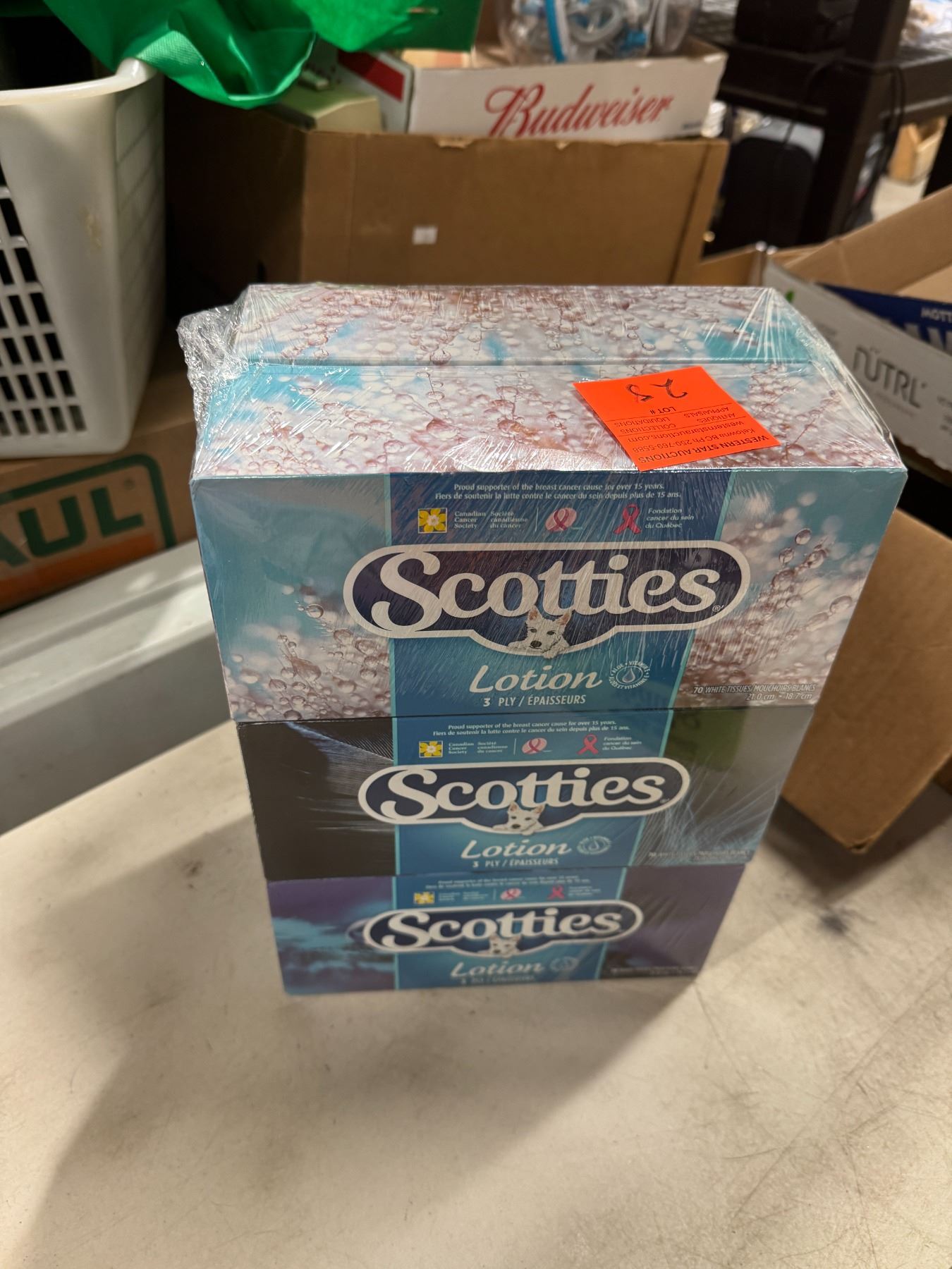 New six boxes Scotty's lotion tissue