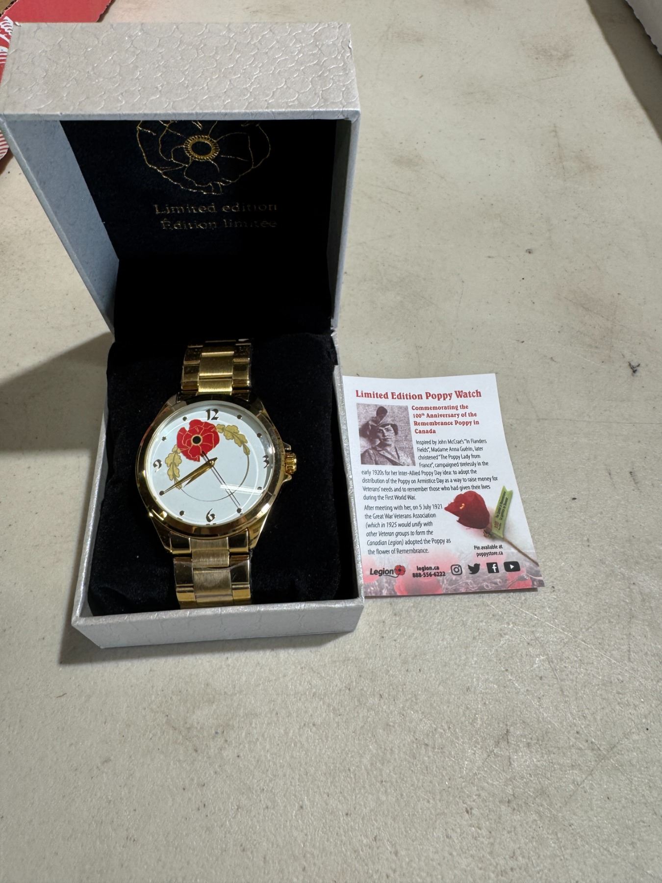 Limited edition, poppy watch