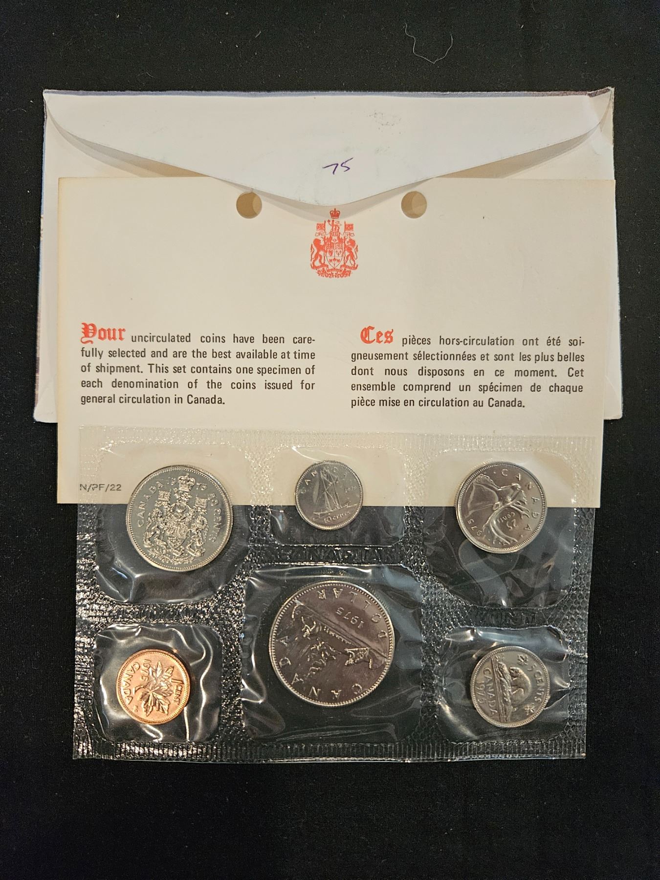 1975 Uncirculated Canadian coin set