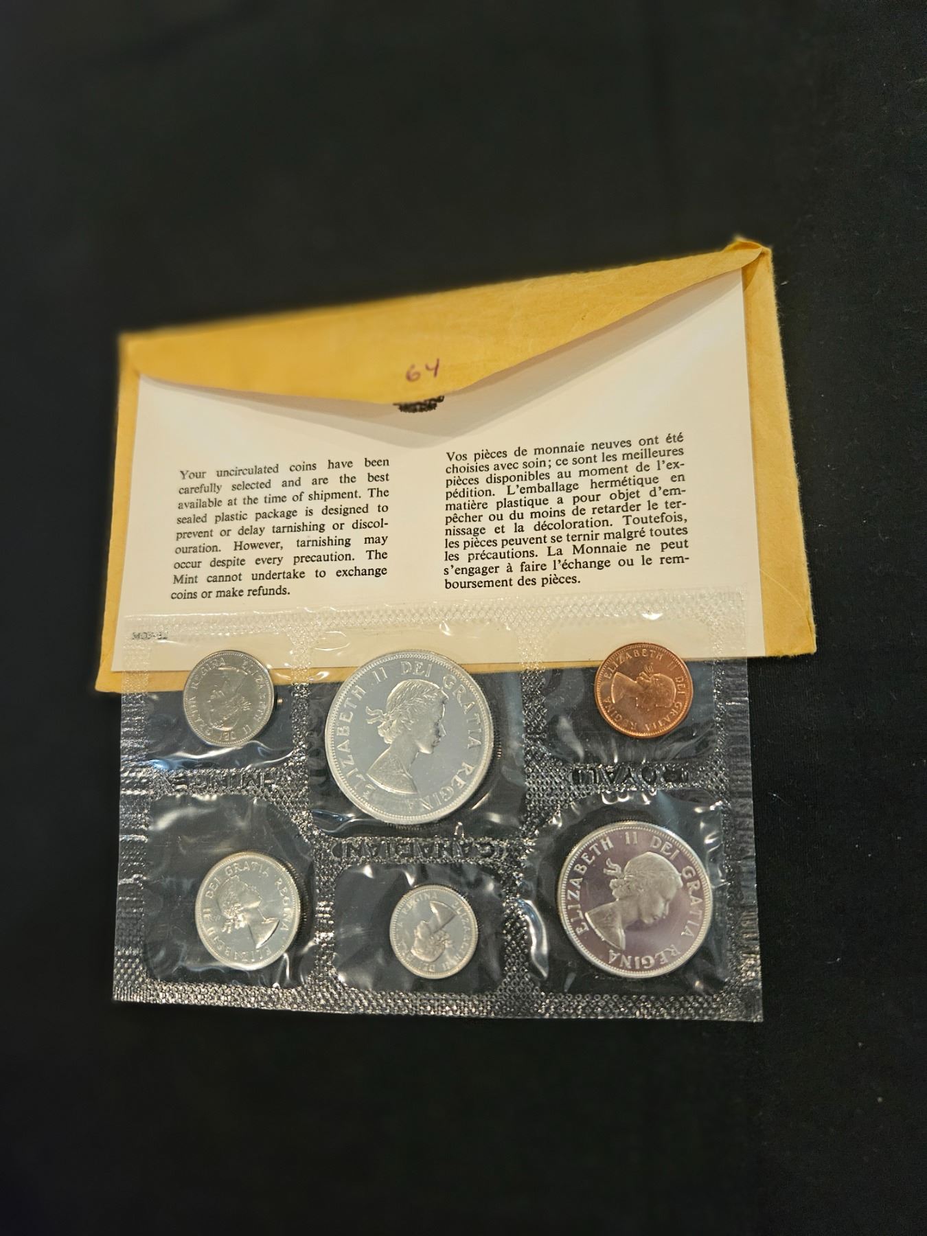 1964 Uncirculated Canadian coin set